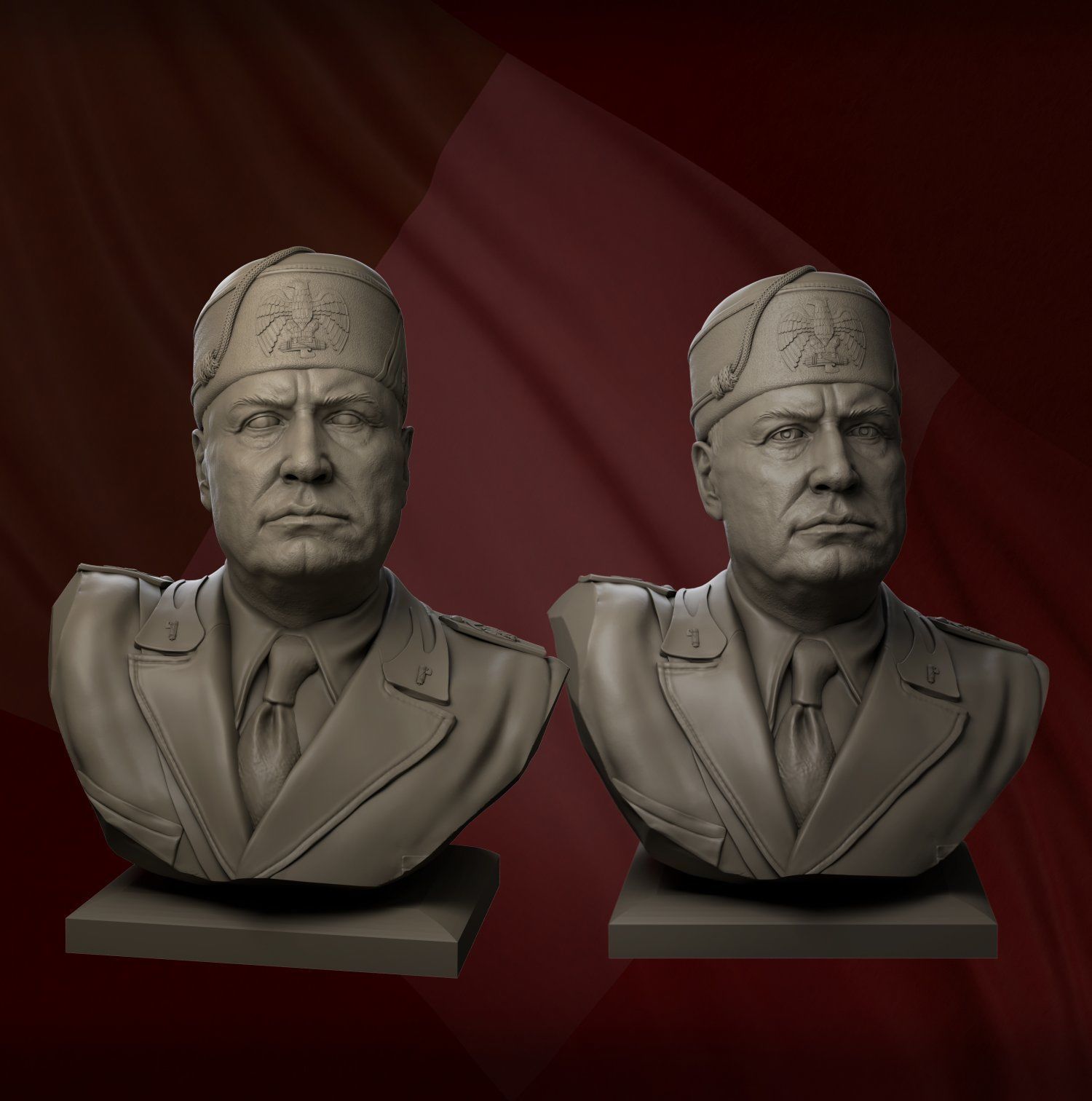 Benito Mussolini 3D model 3D printable | CGTrader