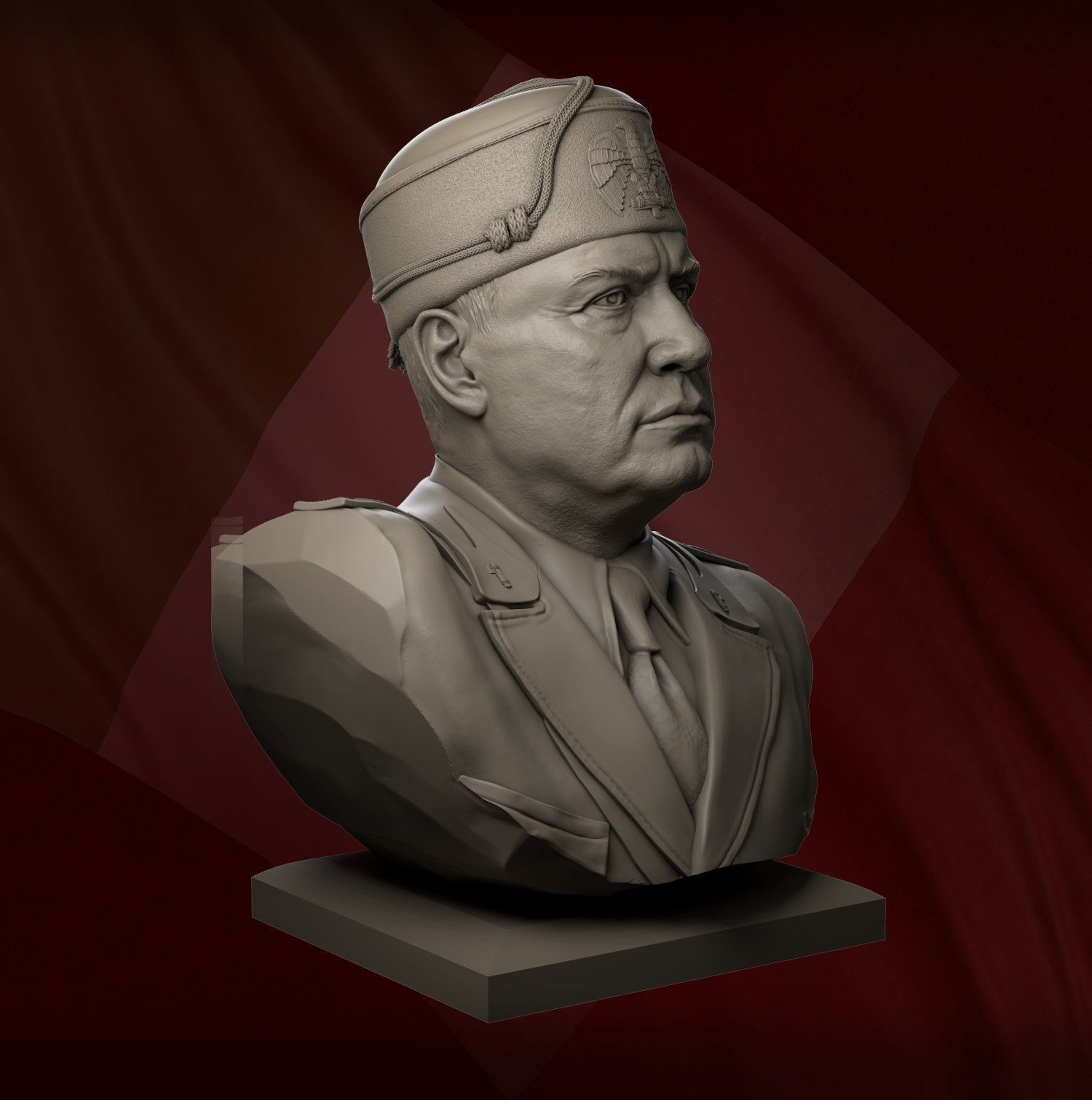 Benito Mussolini 3D model 3D printable | CGTrader
