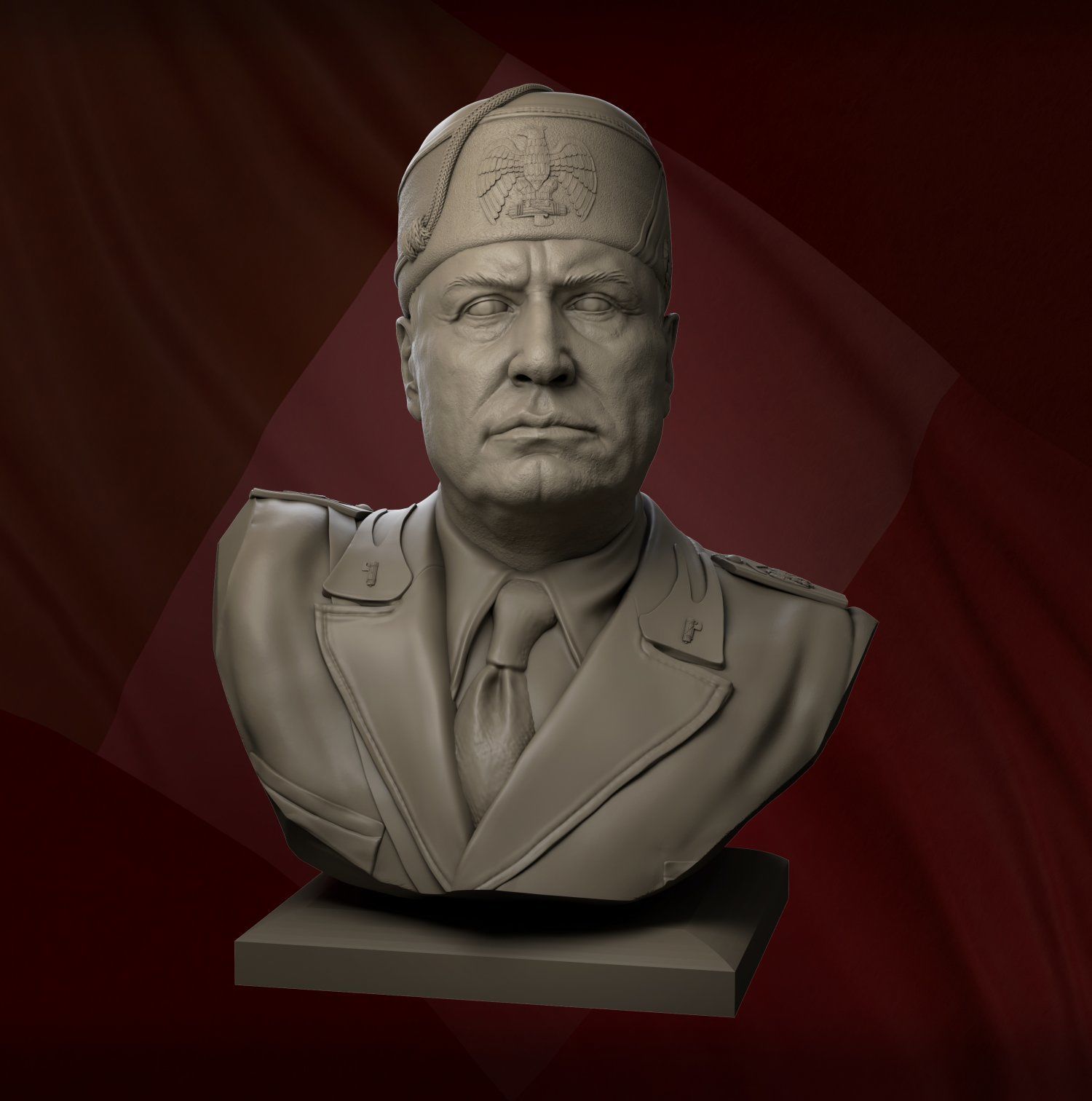 Benito Mussolini 3D model 3D printable | CGTrader