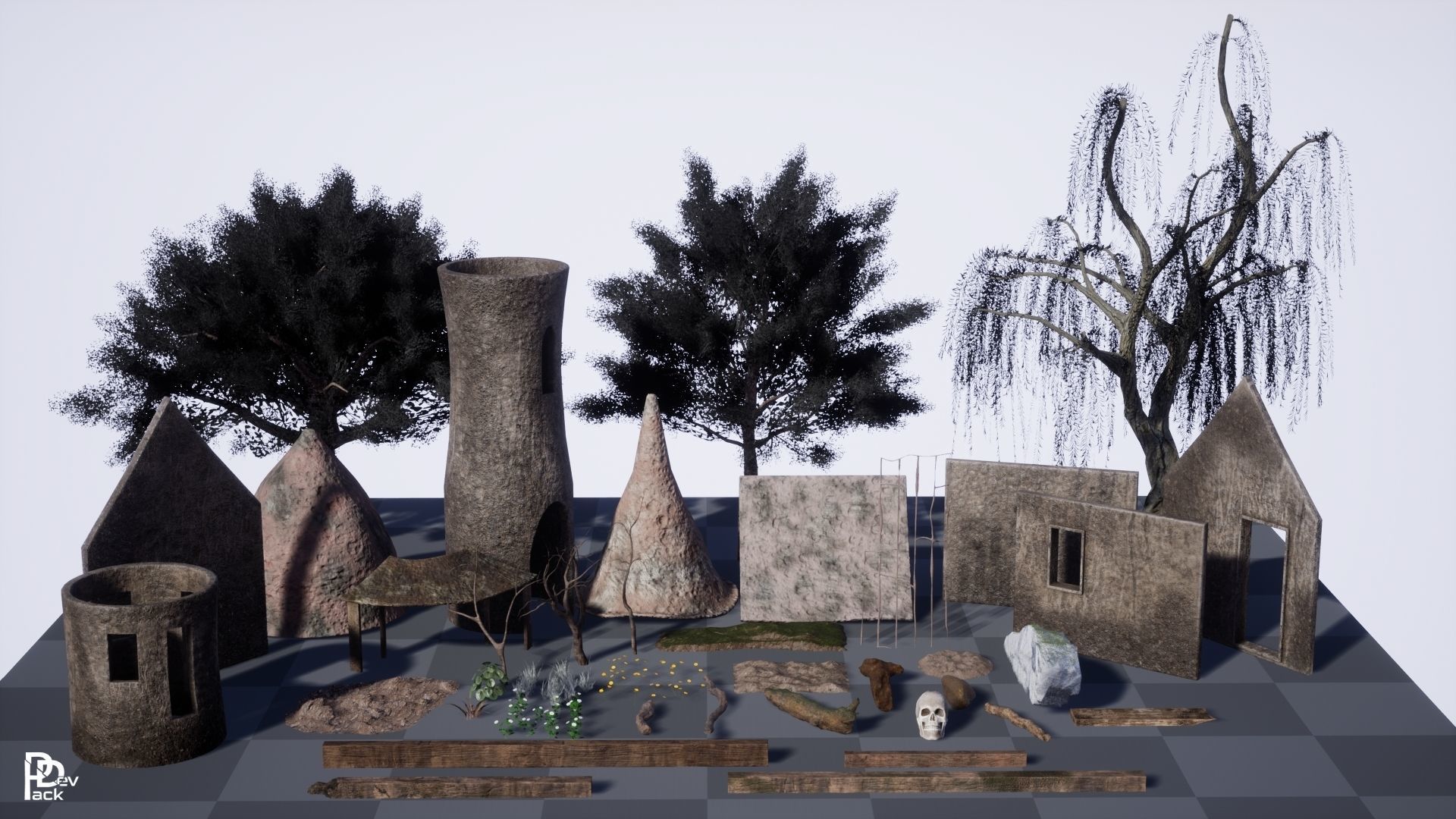 3D model Tribal Village 39 Assets VR / AR / low-poly | CGTrader