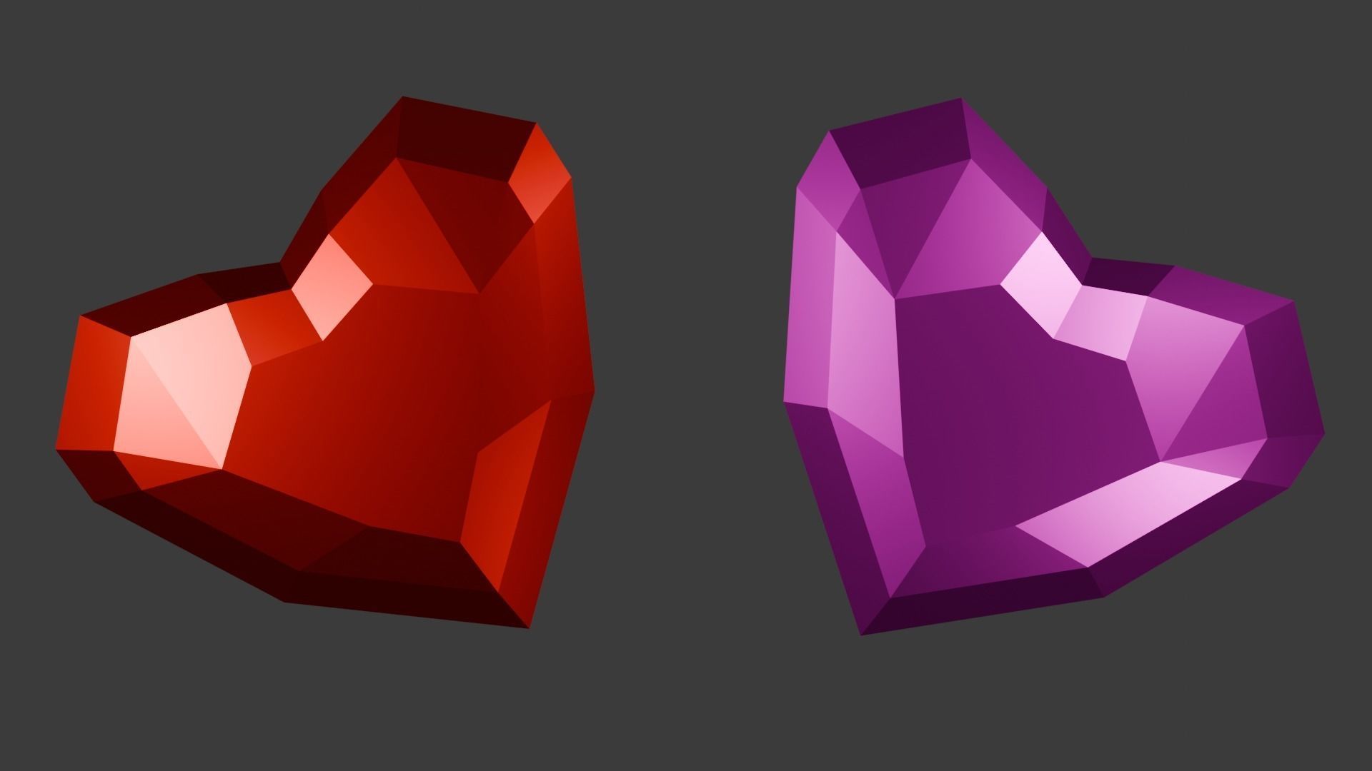 Crystal Heart - Mini-Cubic 3D model | CGTrader