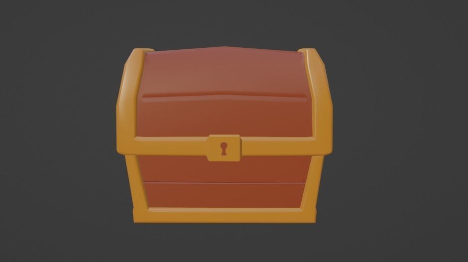 Simple treasure chest free 3D model | CGTrader
