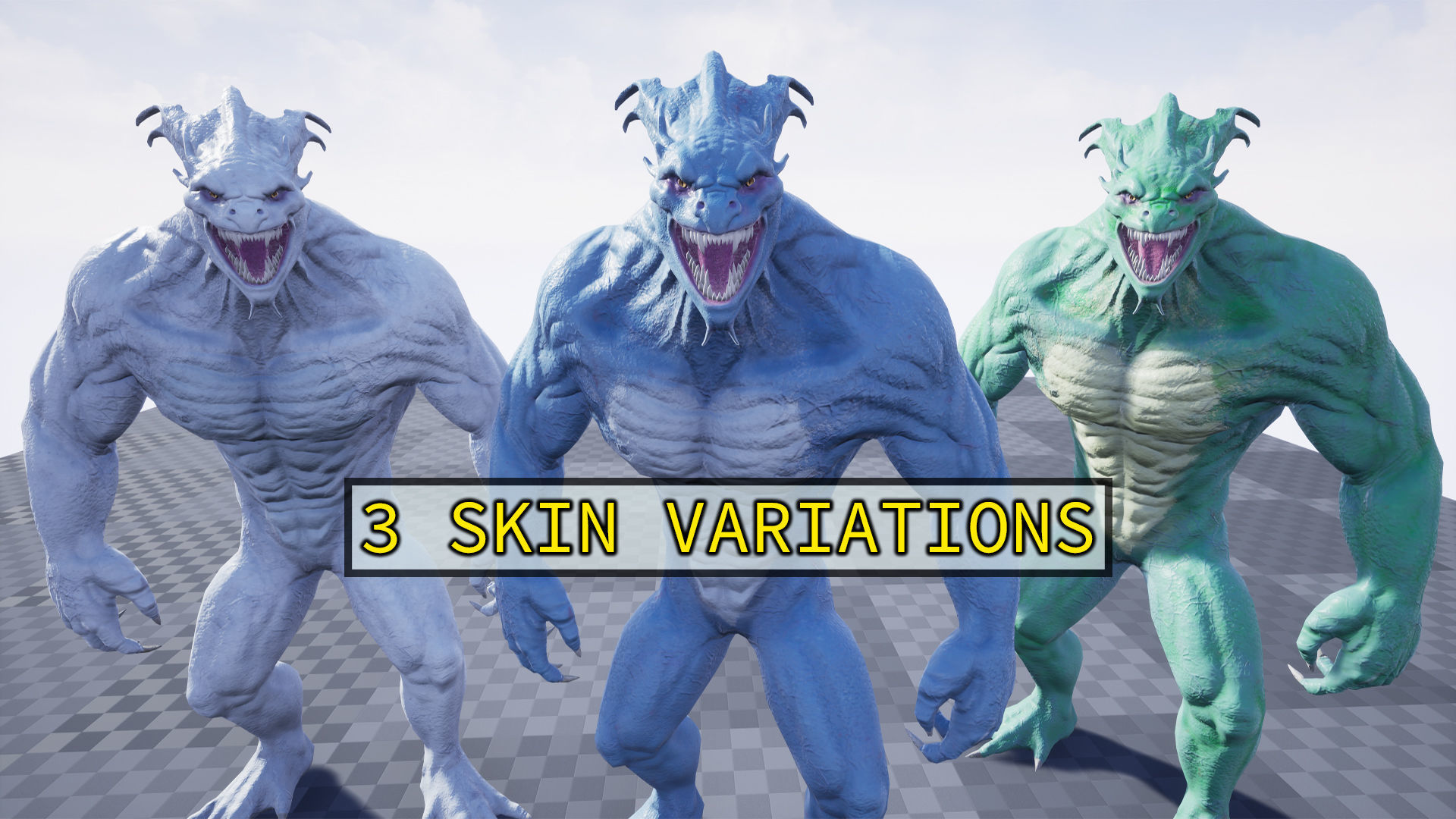 3D model Reptile - Alien - Game Character VR / AR / low-poly | CGTrader