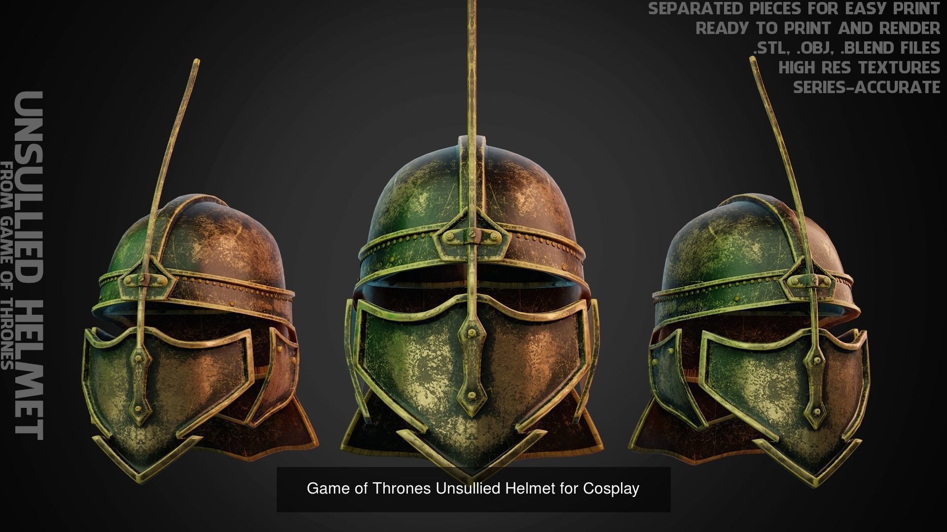 Game of Thrones Unsullied Full Armor for Cosplay 3D Model Collection 3D ...