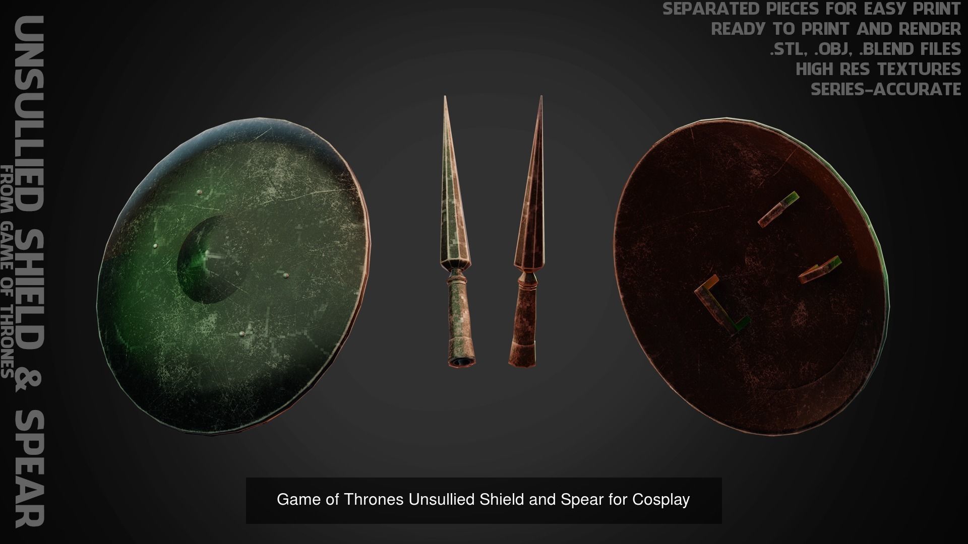 Game of Thrones Unsullied Full Armor for Cosplay 3D Model Collection 3D ...