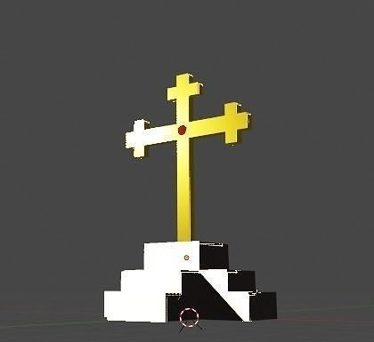 Gold cross 3D model | CGTrader