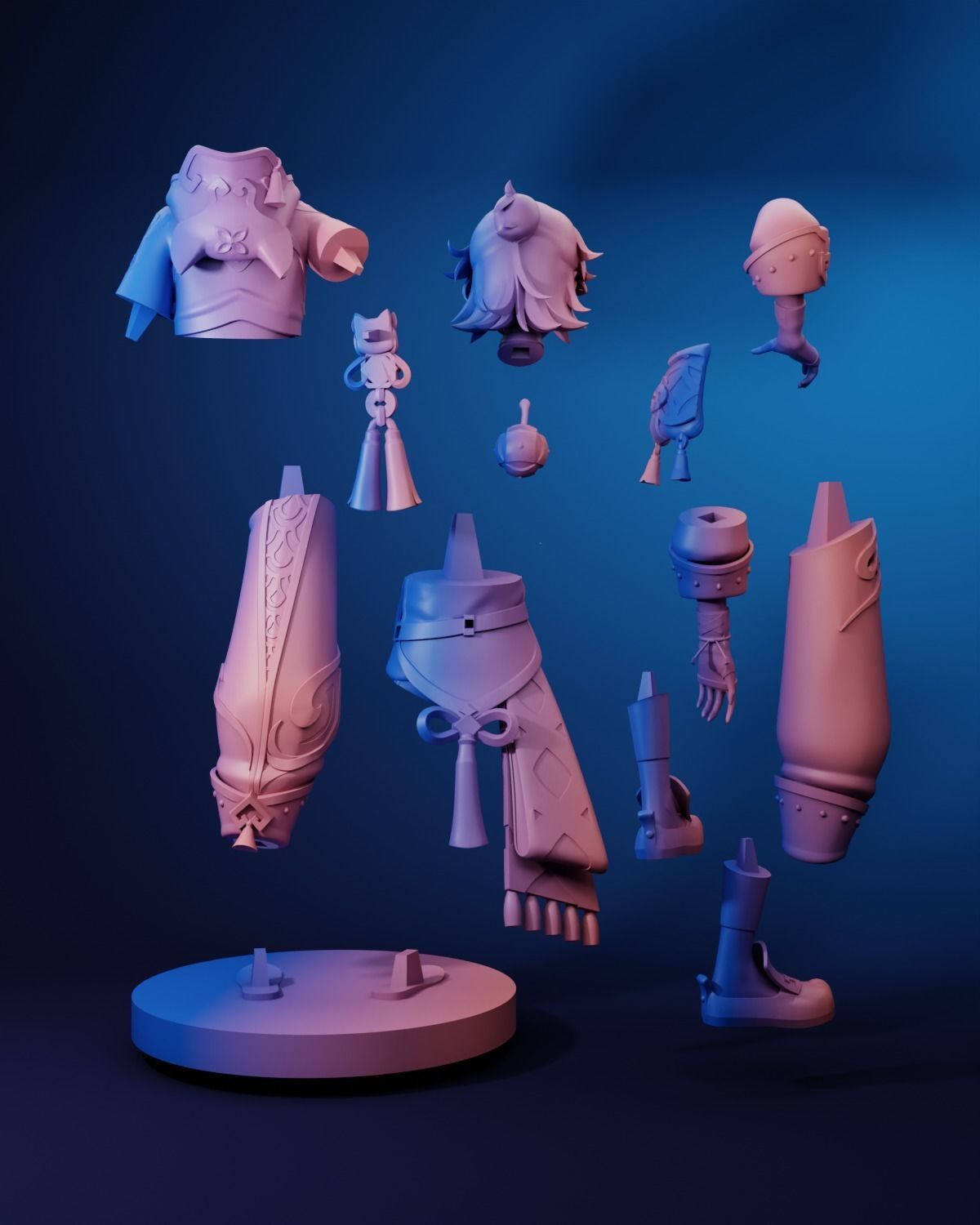 GAMING GENSHIN IMPACT 3D PRINTABLE FIGURINE 3D model 3D printable ...