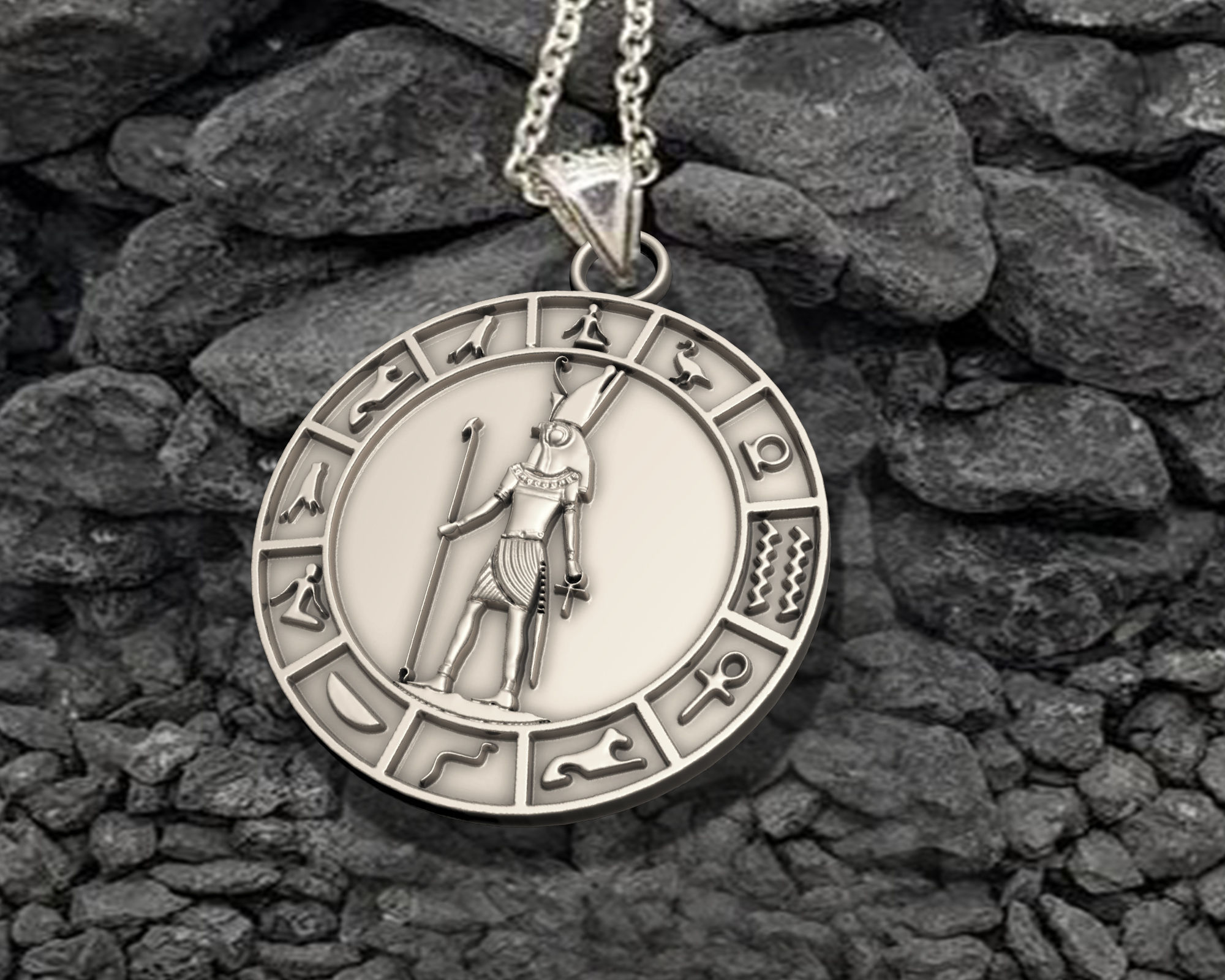 Horus king pendant ancient egypt 3D model 3D printable | CGTrader
