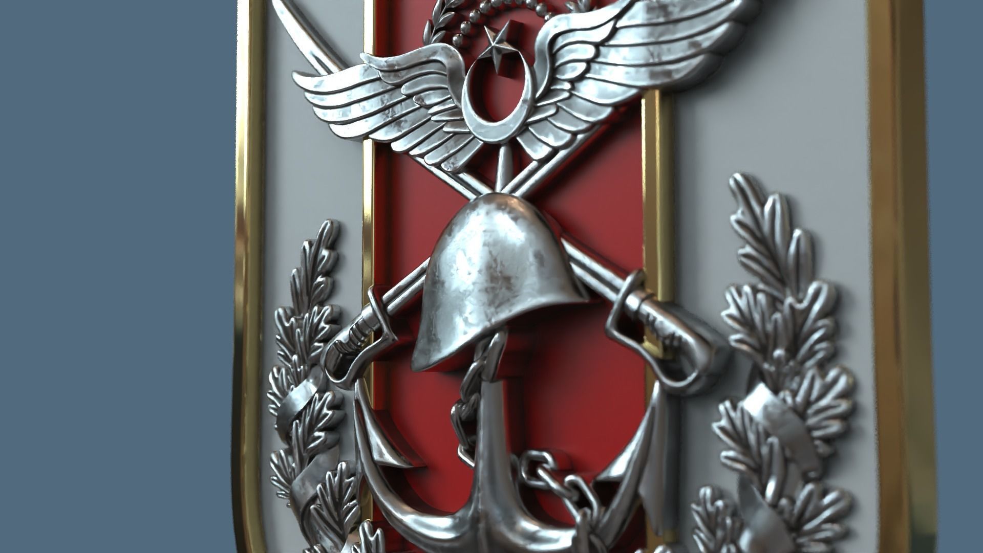 General Staff of the Turkish Armed Forces 3D Logo 3D model 3D printable ...