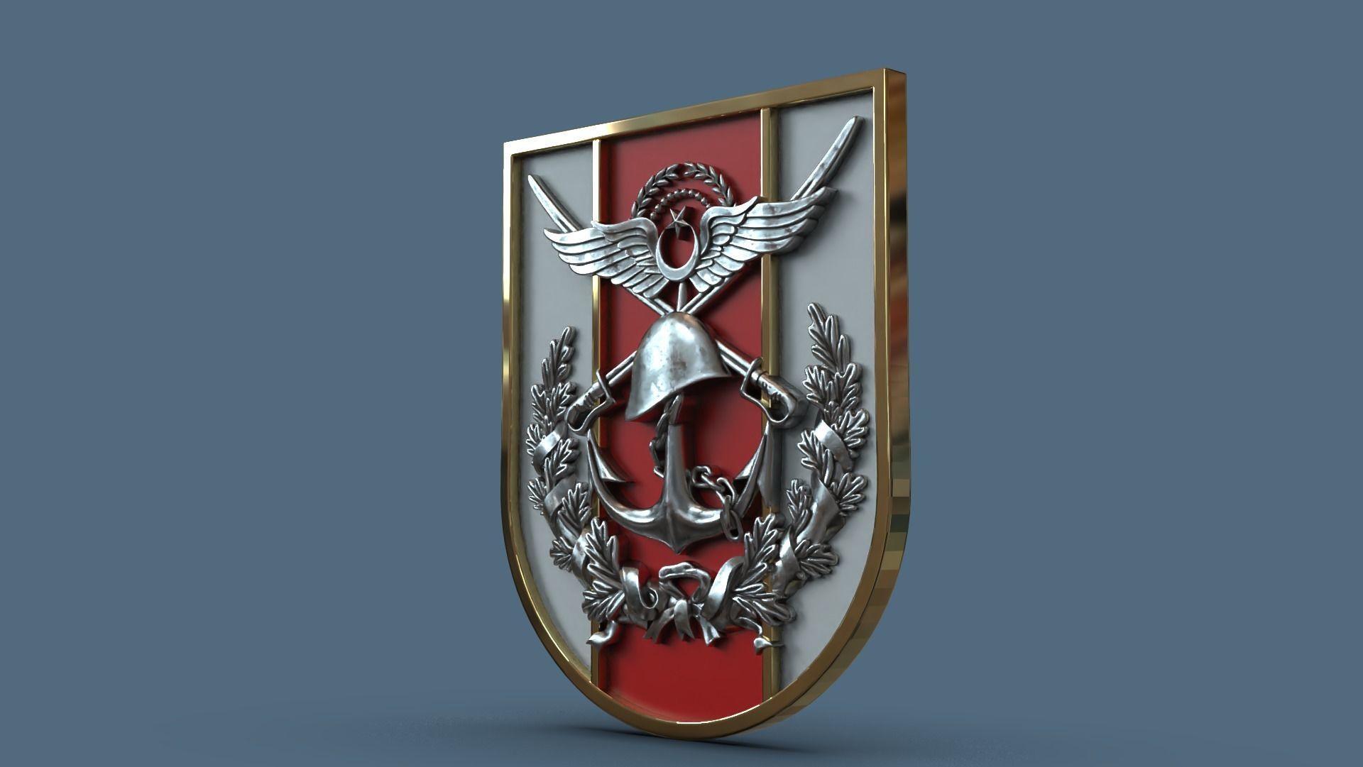 General Staff of the Turkish Armed Forces 3D Logo 3D model 3D printable ...