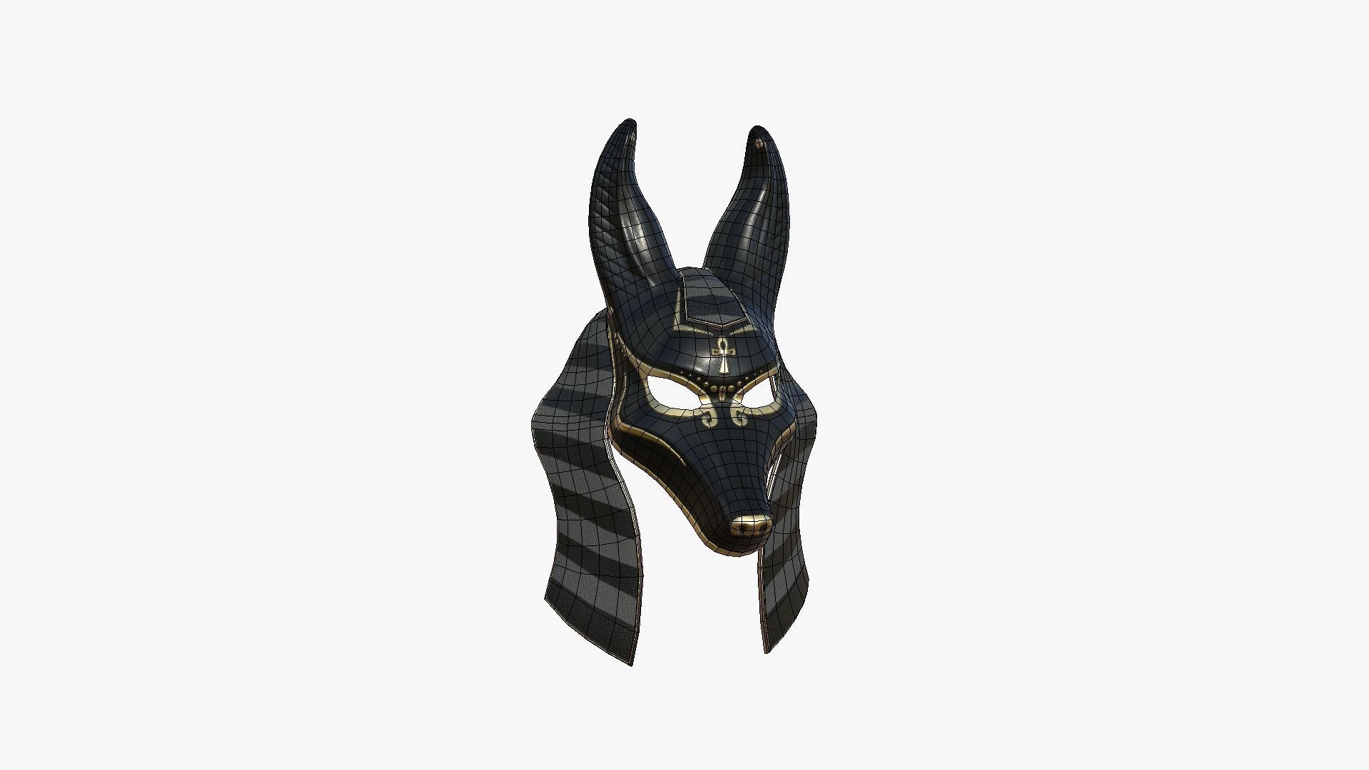 3D model Anubis Mask A10 - Egyptian Gods Character Clothing VR / AR ...