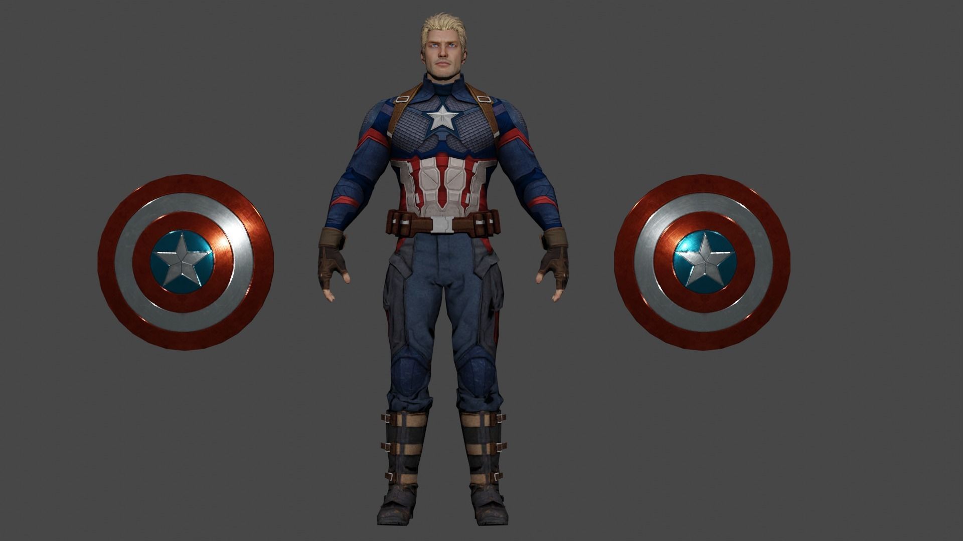 3D model Captain America VR / AR / low-poly | CGTrader