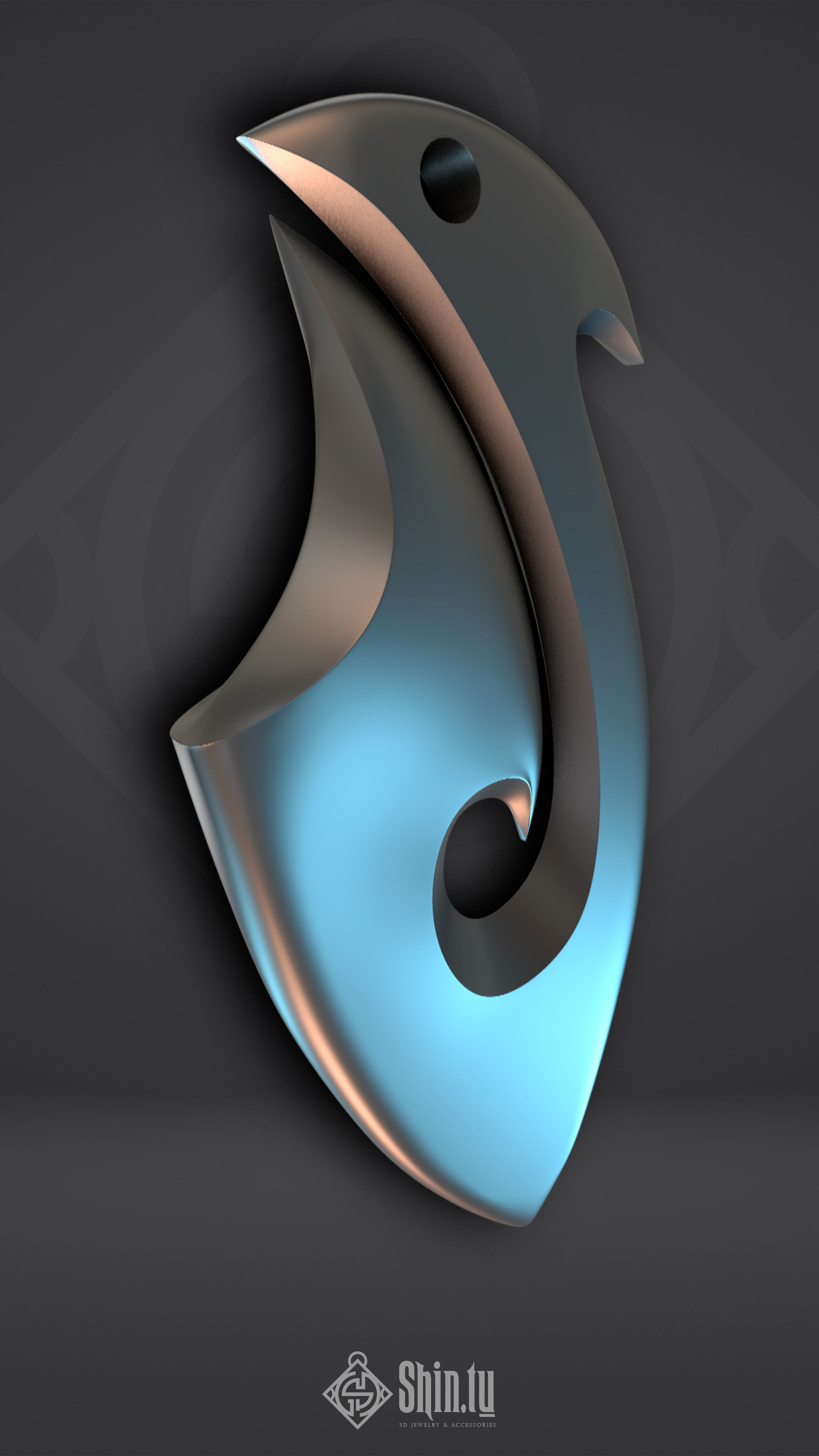 Maori Pendant Sacred wave 3D model 3D printable | CGTrader