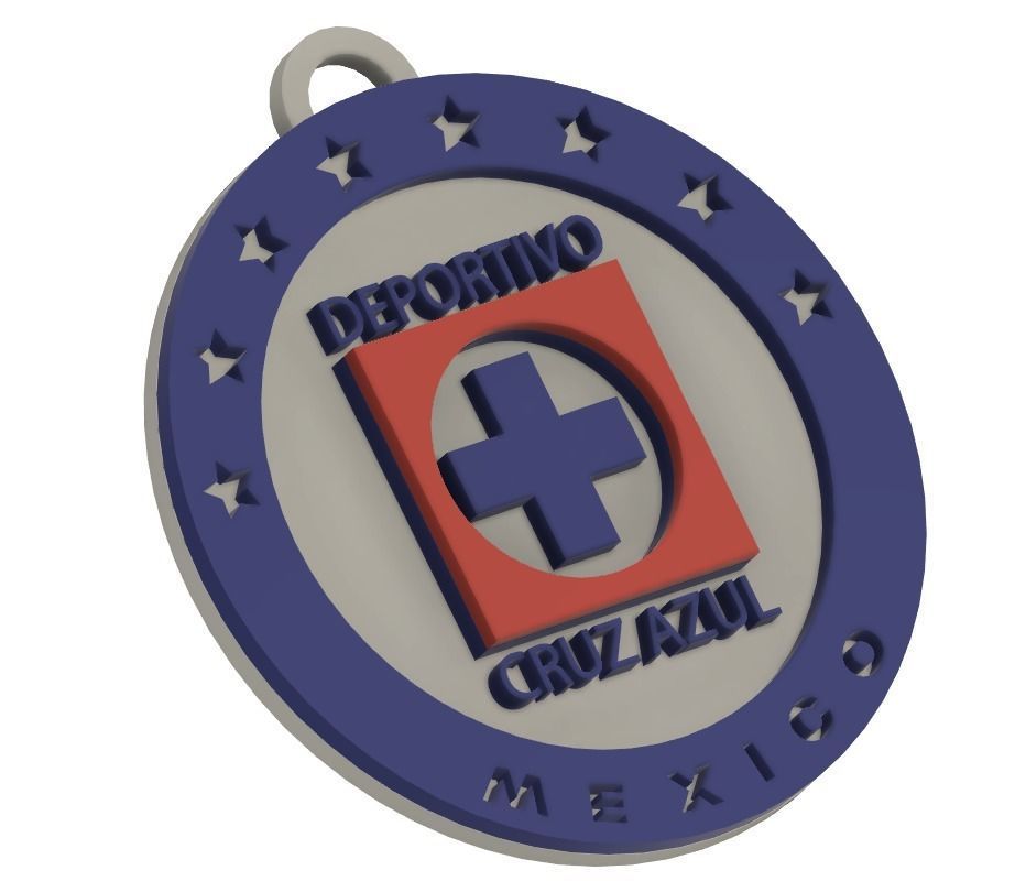 Deportivo Cruz Azul 3dprintable key chain 3D model 3D printable | CGTrader
