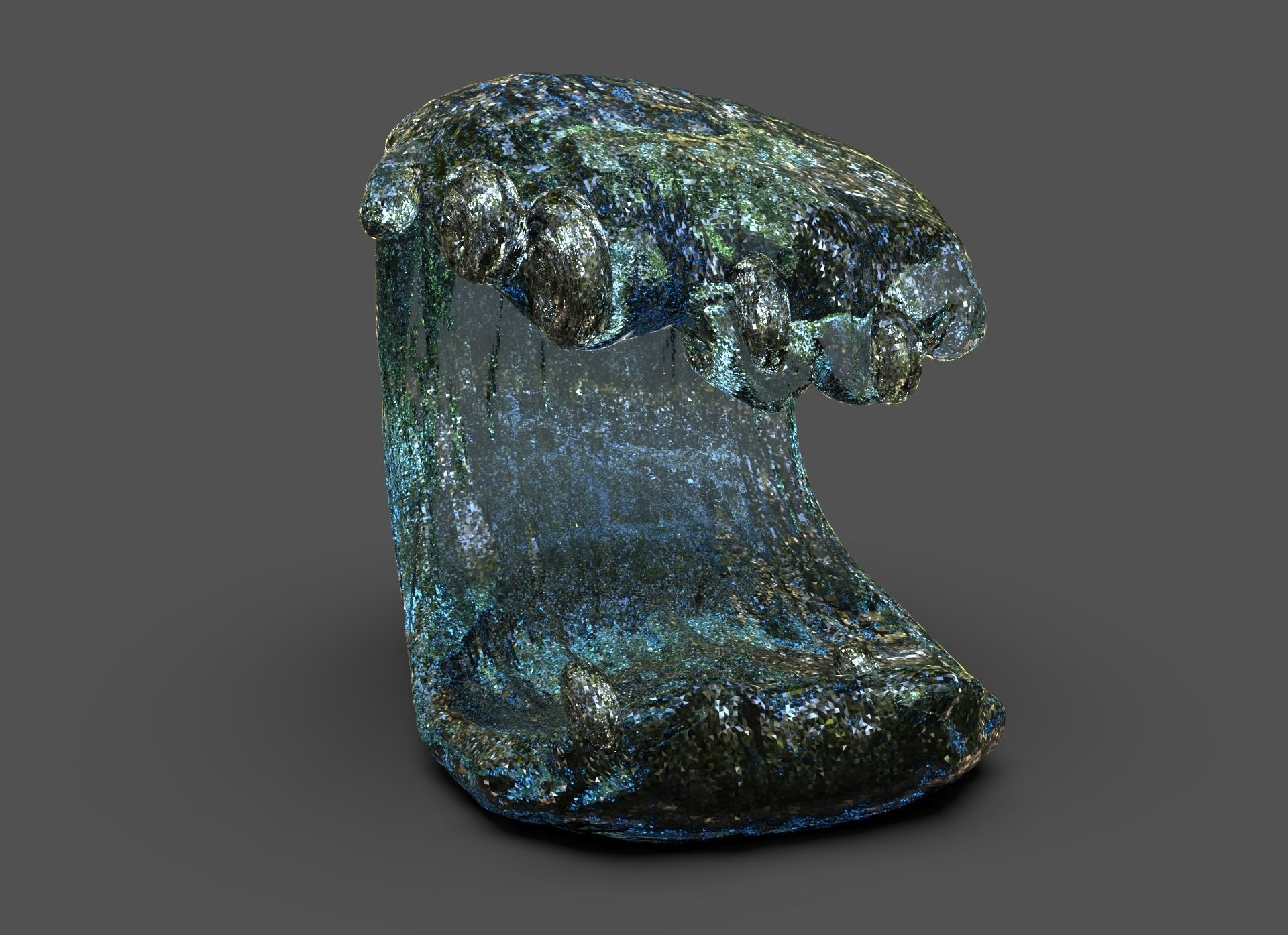 Wave Sculpture 3D model 3D printable | CGTrader