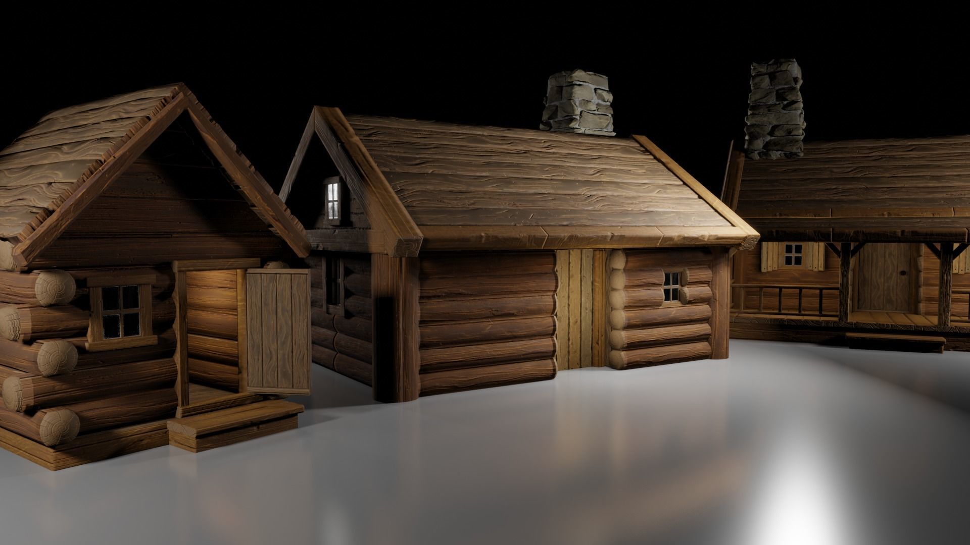 3D model Stylized Log Cabin Game Models VR / AR / low-poly | CGTrader
