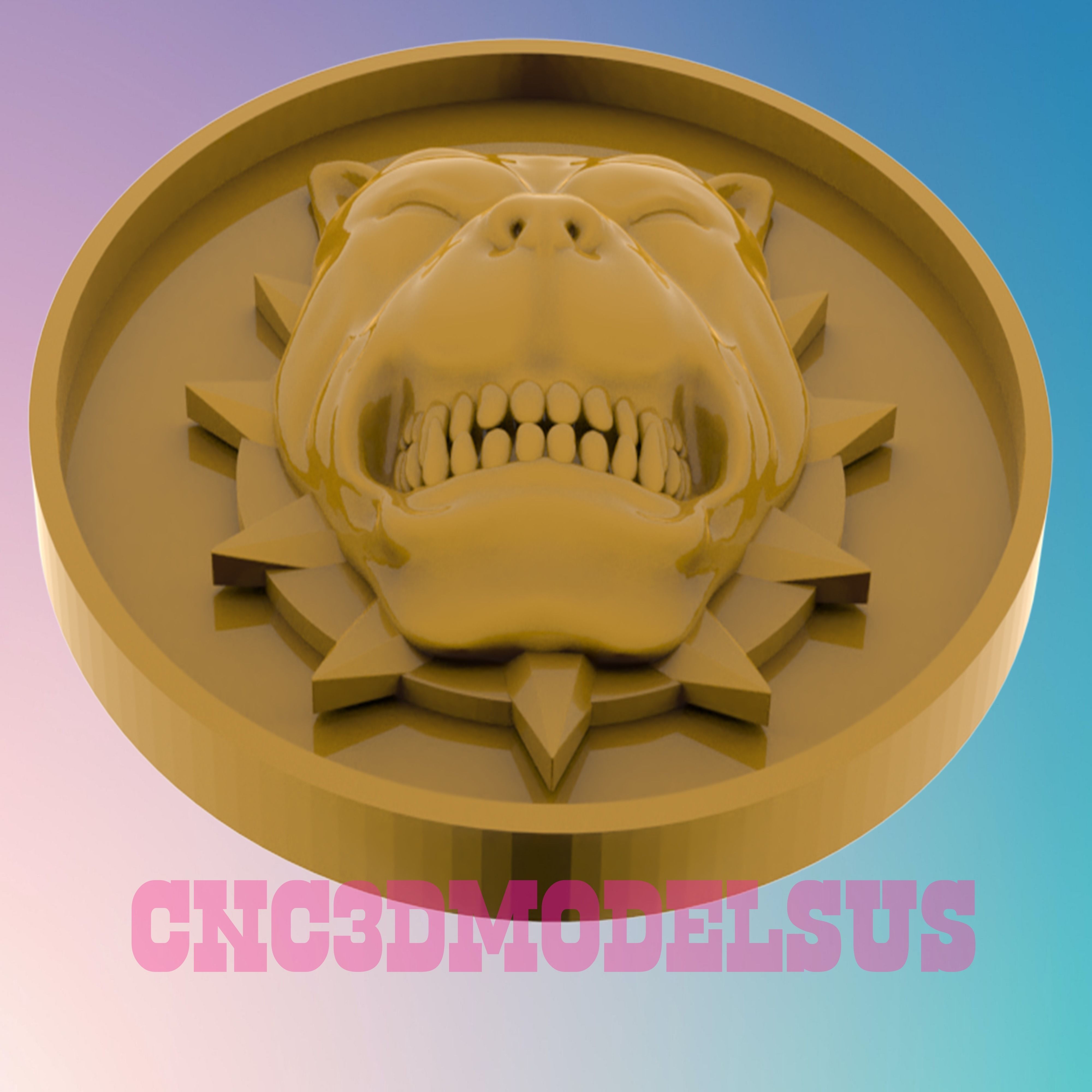 Bulldog Head 3D MODEL STL FILE FOR CNC ROUTER LASER 3D model 3D ...