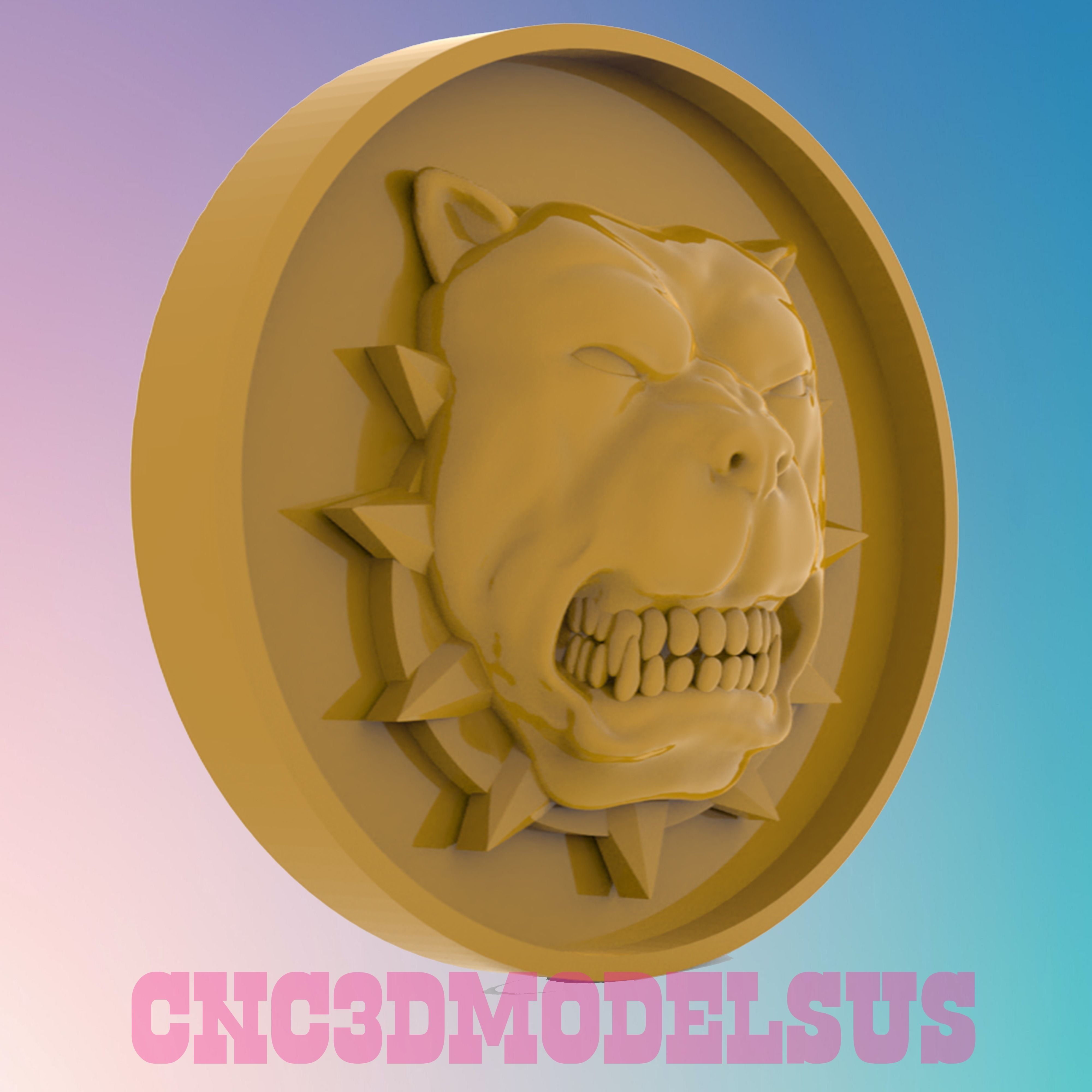 Bulldog Head 3D MODEL STL FILE FOR CNC ROUTER LASER 3D model 3D ...