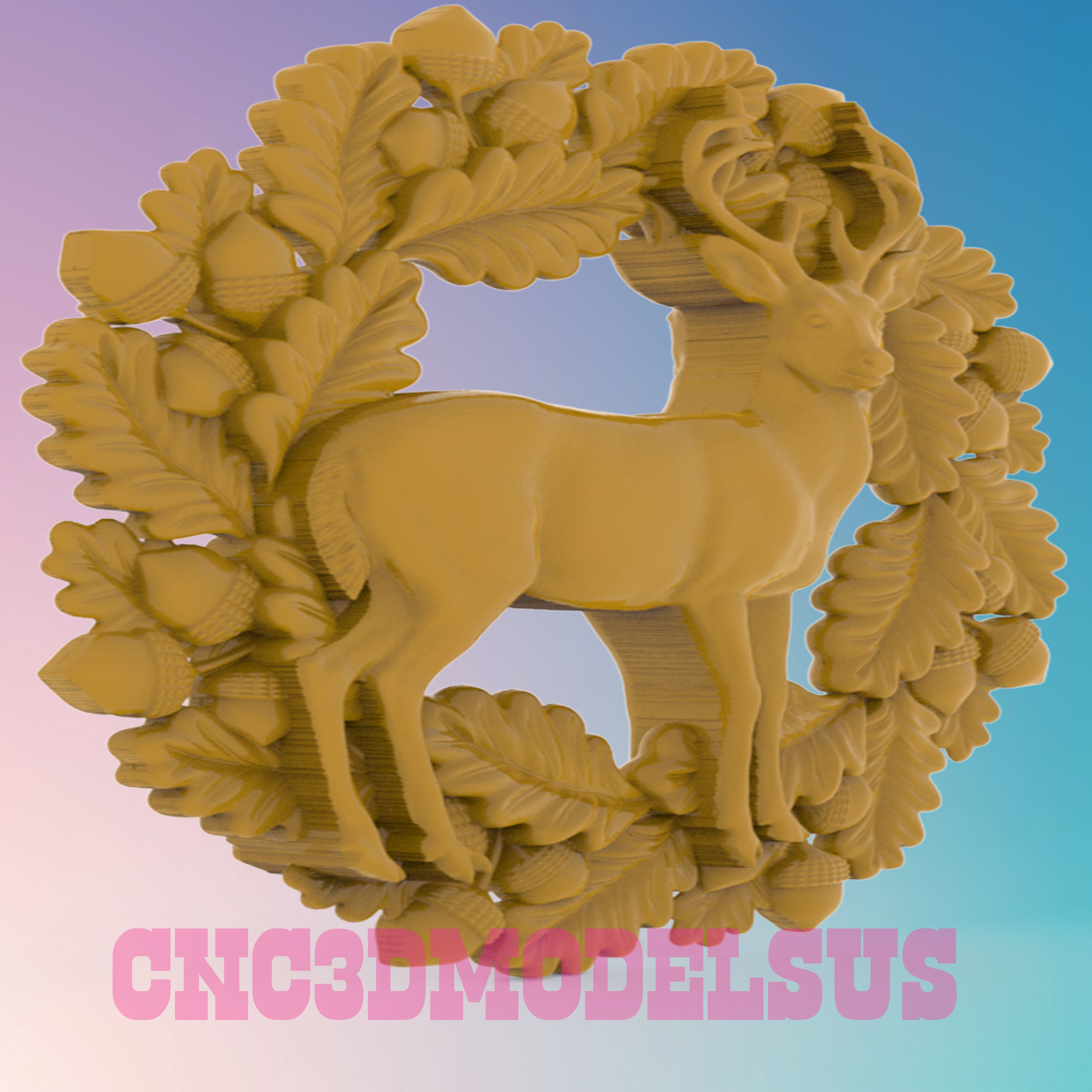 Deer 2 3D MODEL STL FILE FOR CNC ROUTER LASER 3D model 3D printable ...