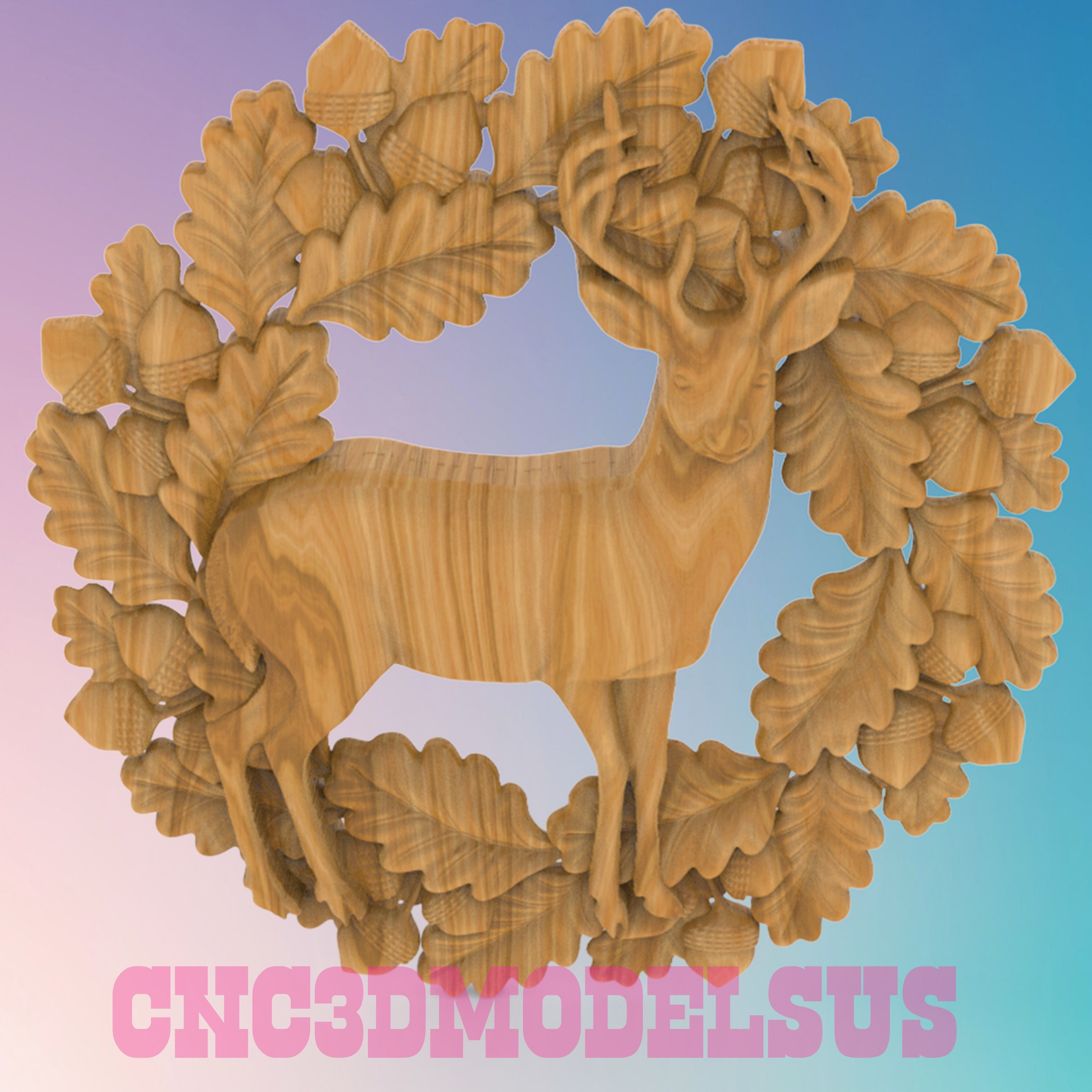 Deer 2 3D MODEL STL FILE FOR CNC ROUTER LASER 3D model 3D printable ...