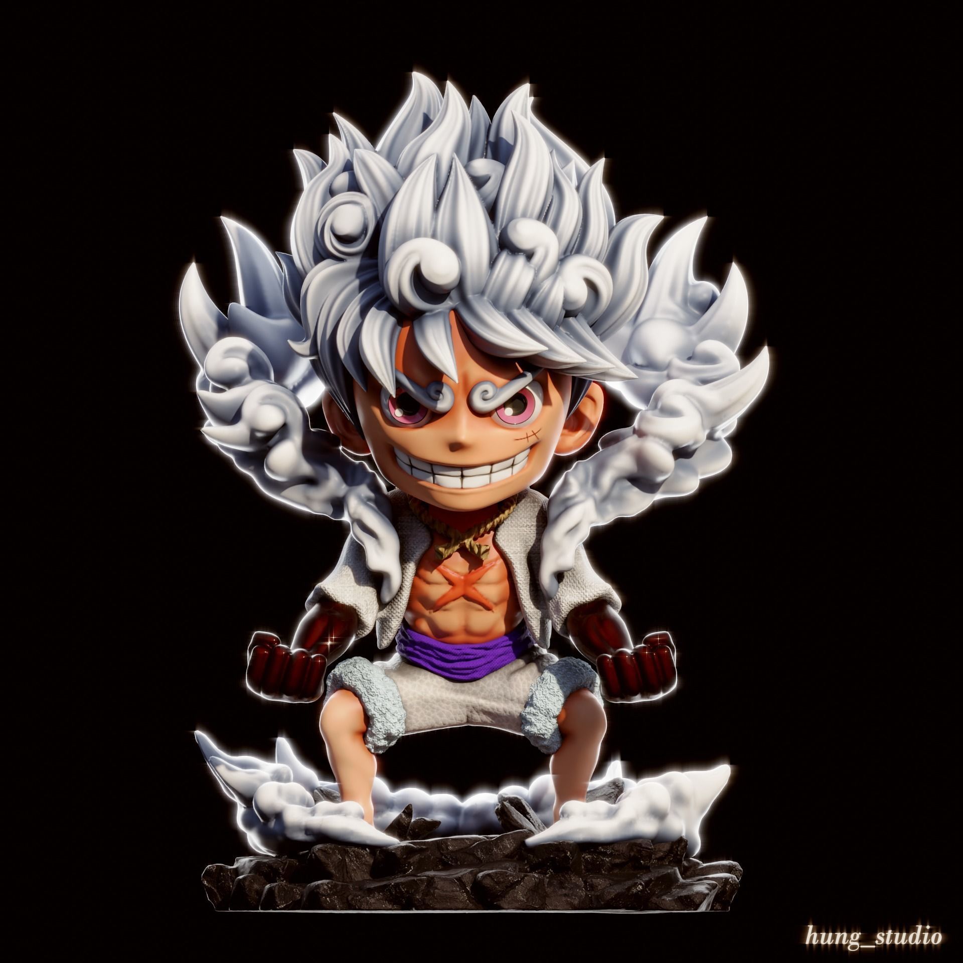 LUFFY GEAR 5 CHIBI 3D model 3D printable | CGTrader