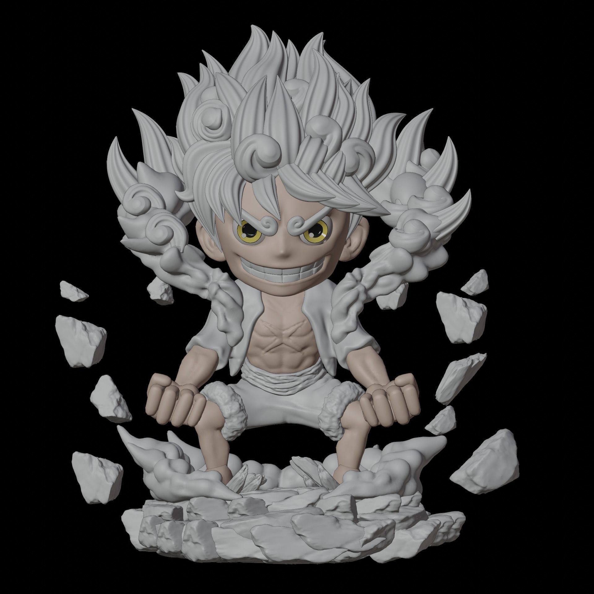 LUFFY GEAR 5 CHIBI 3D model 3D printable | CGTrader