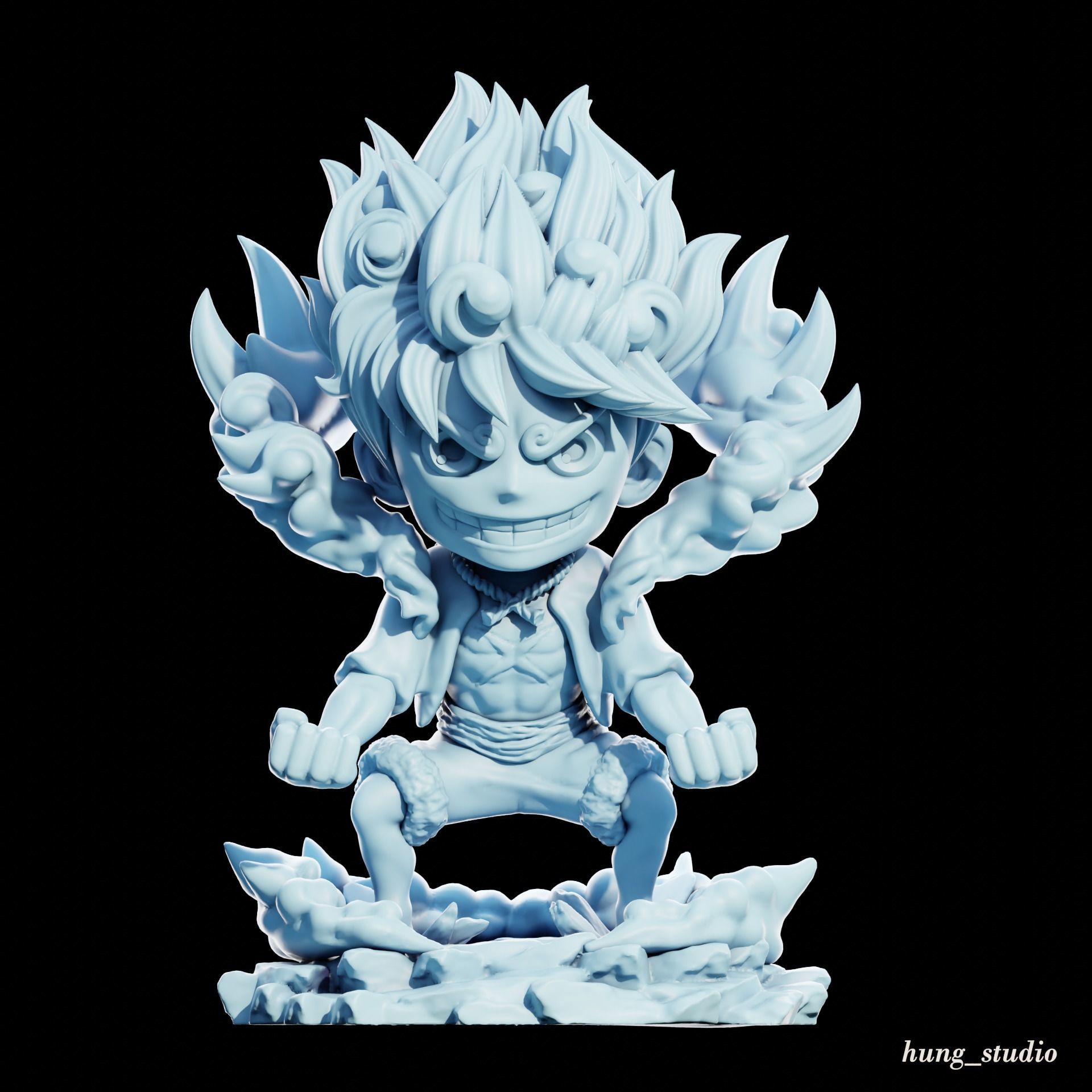 LUFFY GEAR 5 CHIBI 3D model 3D printable | CGTrader