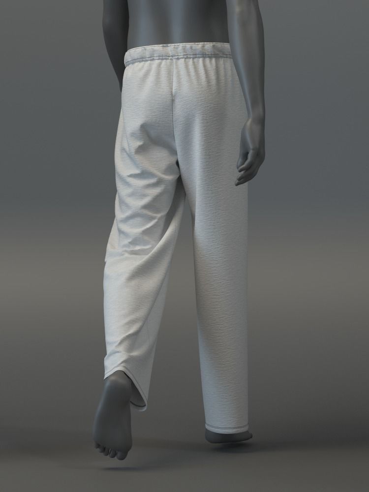 Straight Leg Sweatpants 3D model | CGTrader