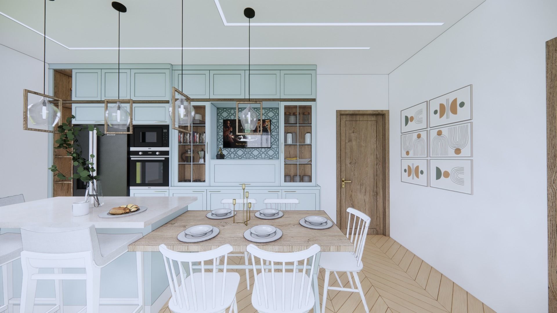 Classic kitchen Sketchup and Enscape 3D model animated | CGTrader