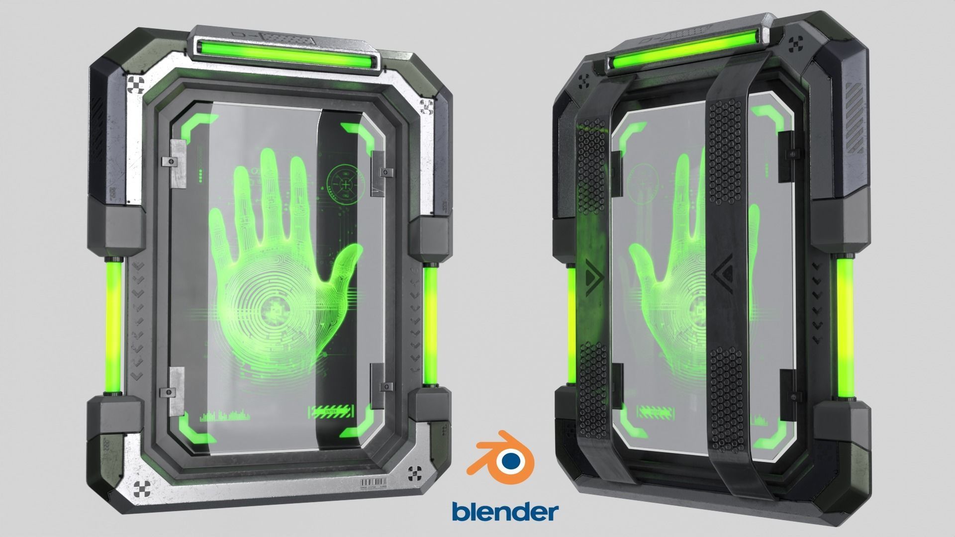 Sci-Fi Digital Hand Scanner Collection VR / AR / low-poly | CGTrader