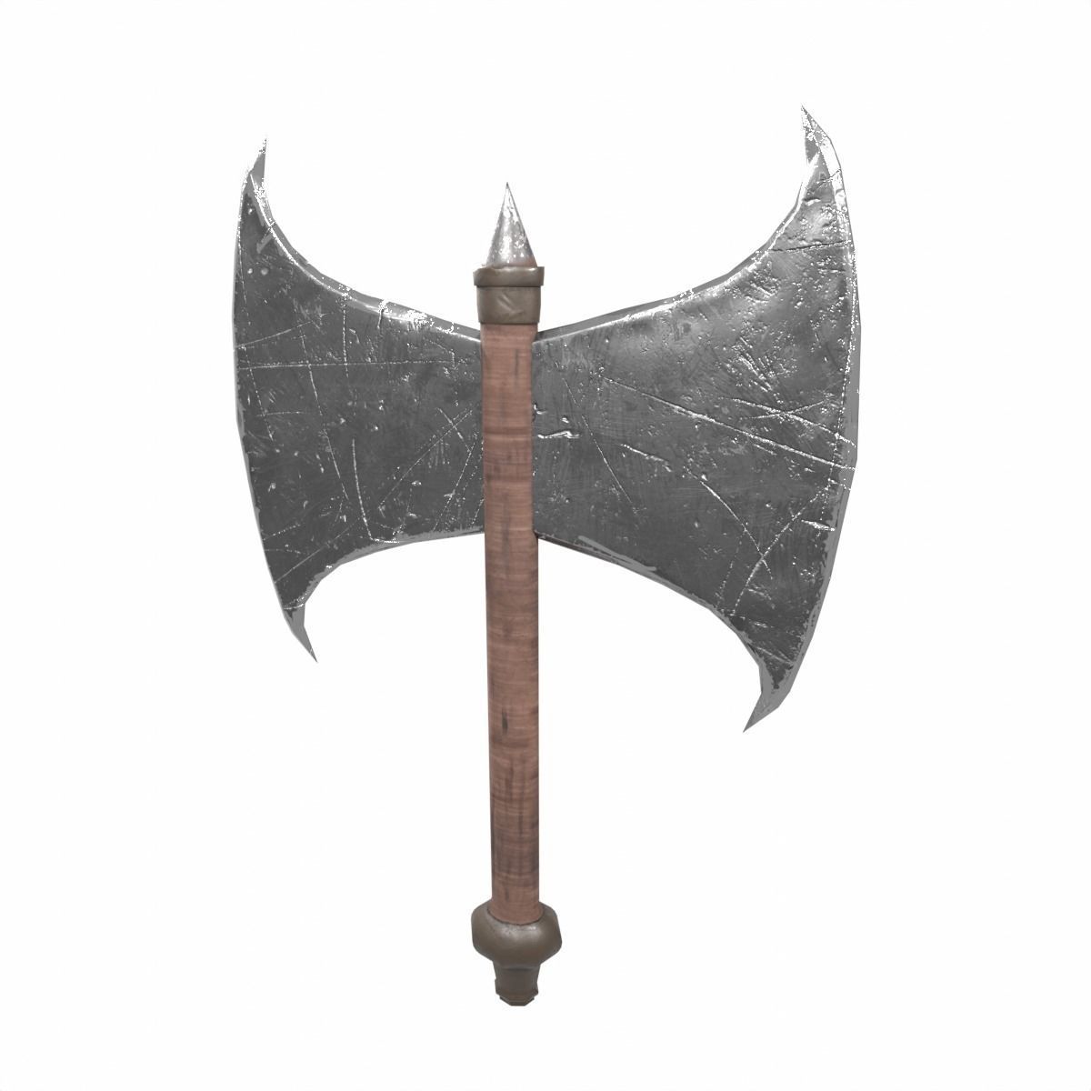 3D model Medieval Double-Edged Axe VR / AR / low-poly | CGTrader
