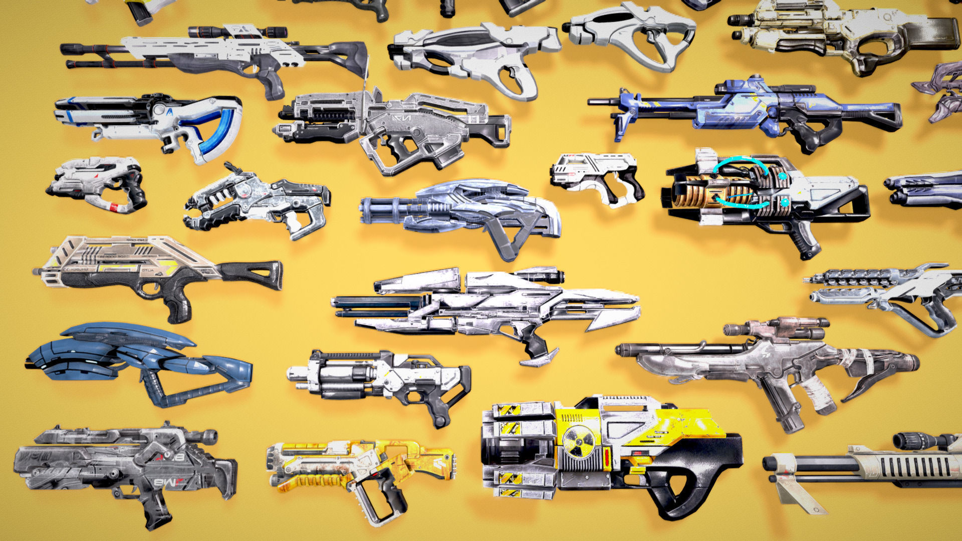 3D model 70 Gun Pack Shooting Asset - Weapon Pack Low poly VR / AR ...