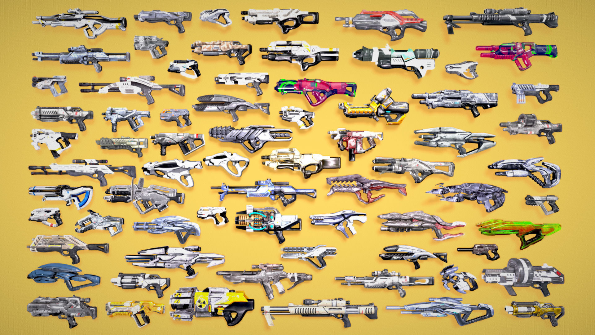 3D model 70 Gun Pack Shooting Asset - Weapon Pack Low poly VR / AR ...