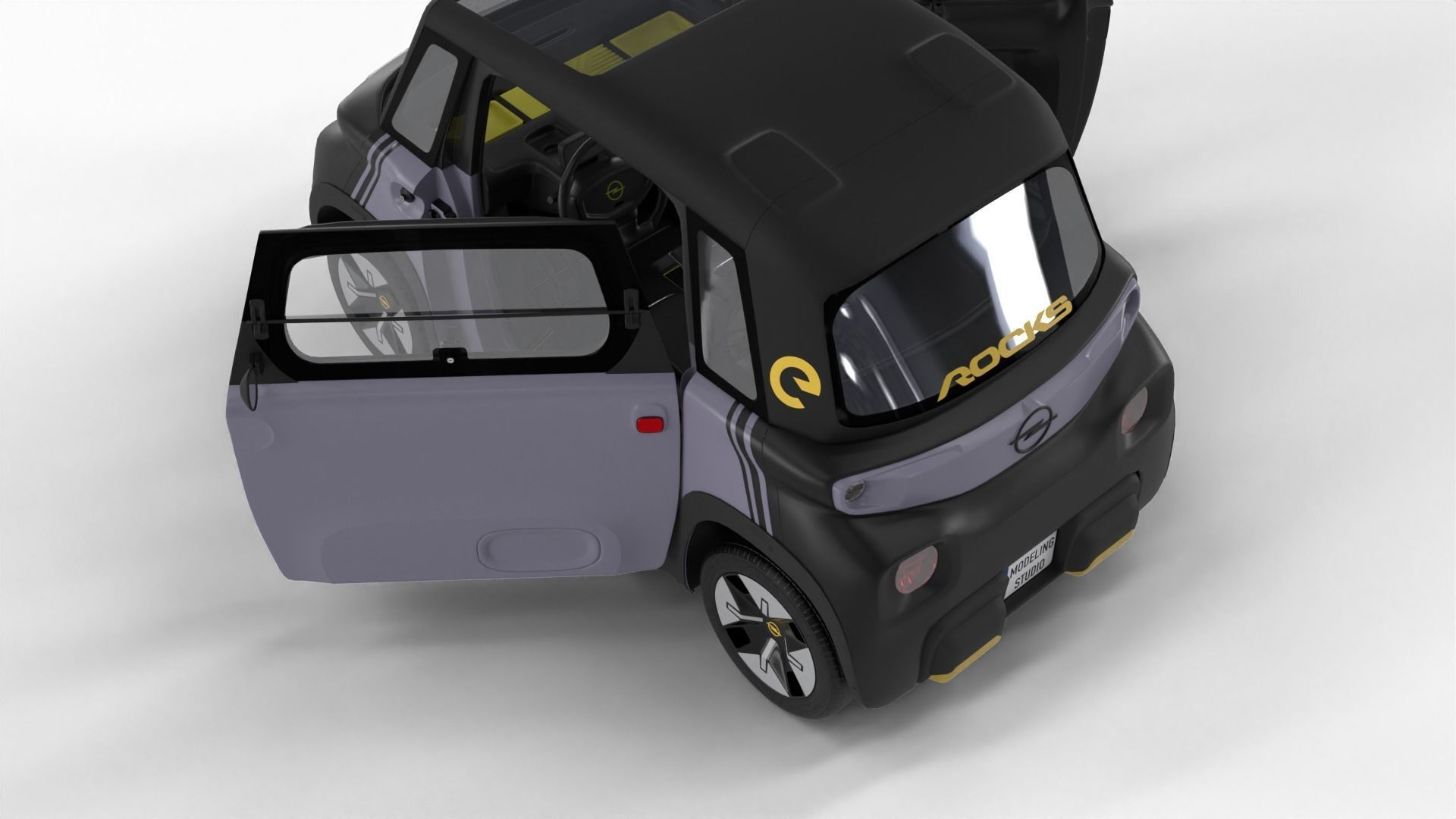 Opel Rock-e 2020 3d model HQ interior 3D model rigged | CGTrader