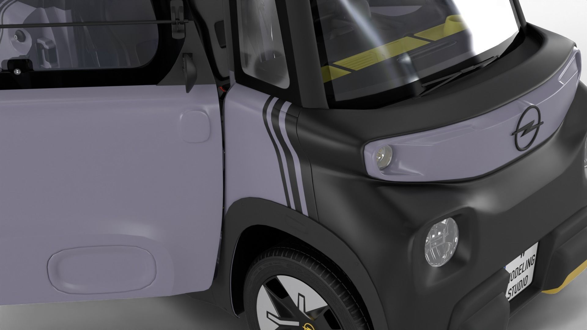 Opel Rock-e 2020 3d model HQ interior 3D model rigged | CGTrader
