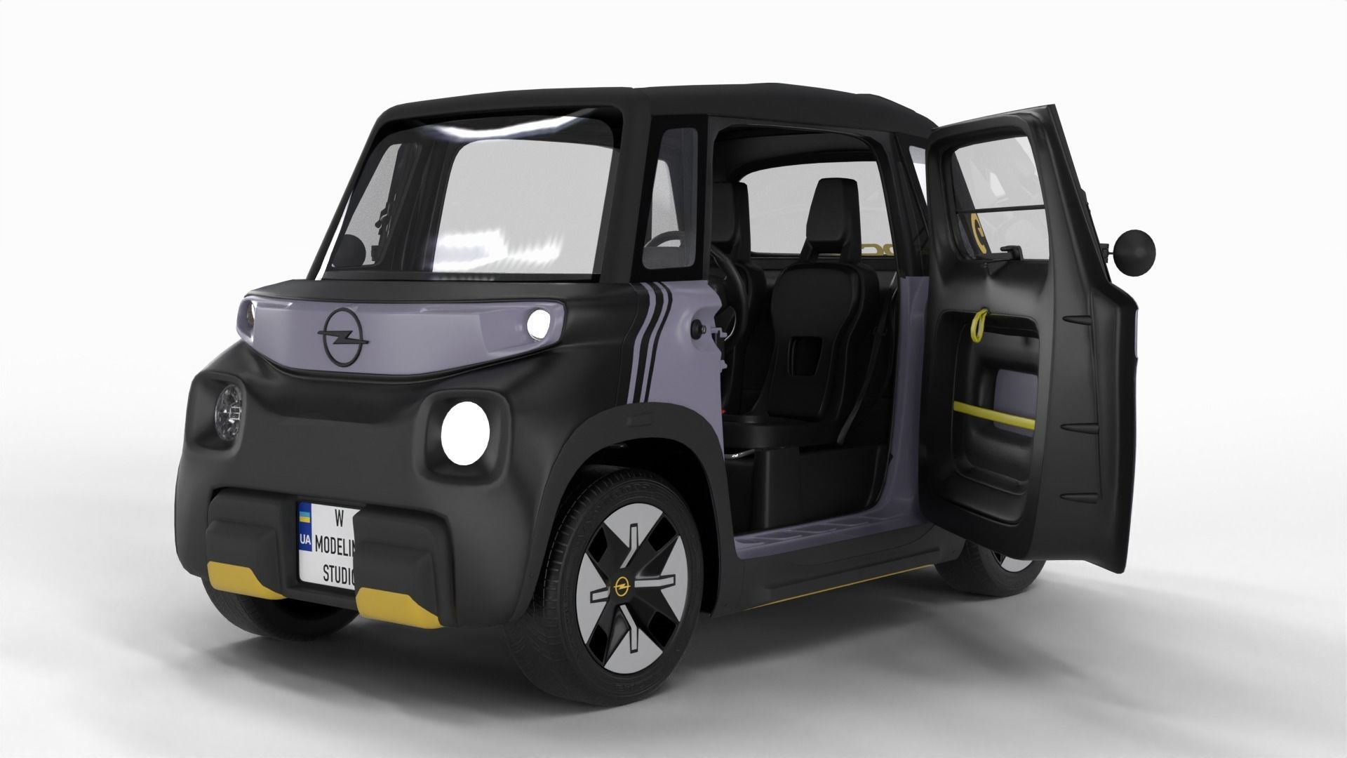 Opel Rock-e 2020 3d model HQ interior 3D model rigged | CGTrader