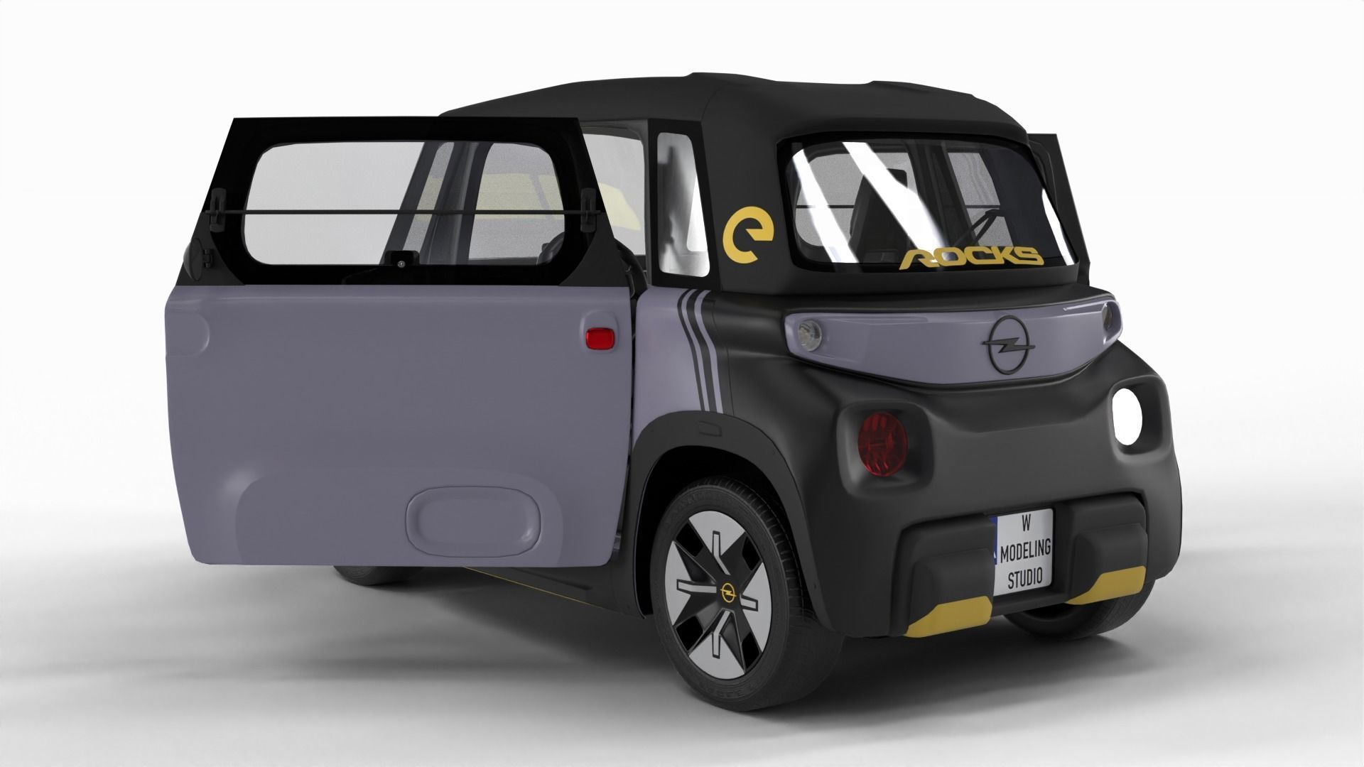Opel Rock-e 2020 3d model HQ interior 3D model rigged | CGTrader