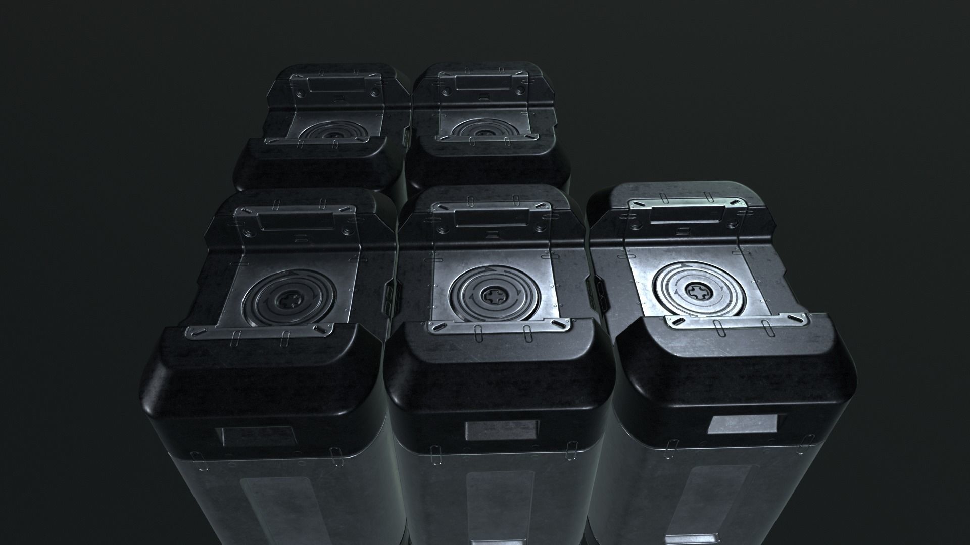 Futuristic Smart Power Cell Box Game Ready Props sci-fi free VR / AR ...