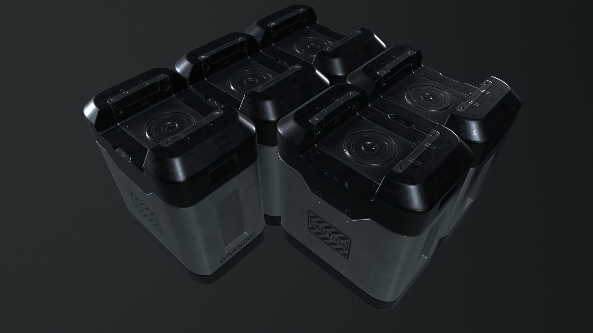 Futuristic Smart Power Cell Box Game Ready Props sci-fi free VR / AR ...