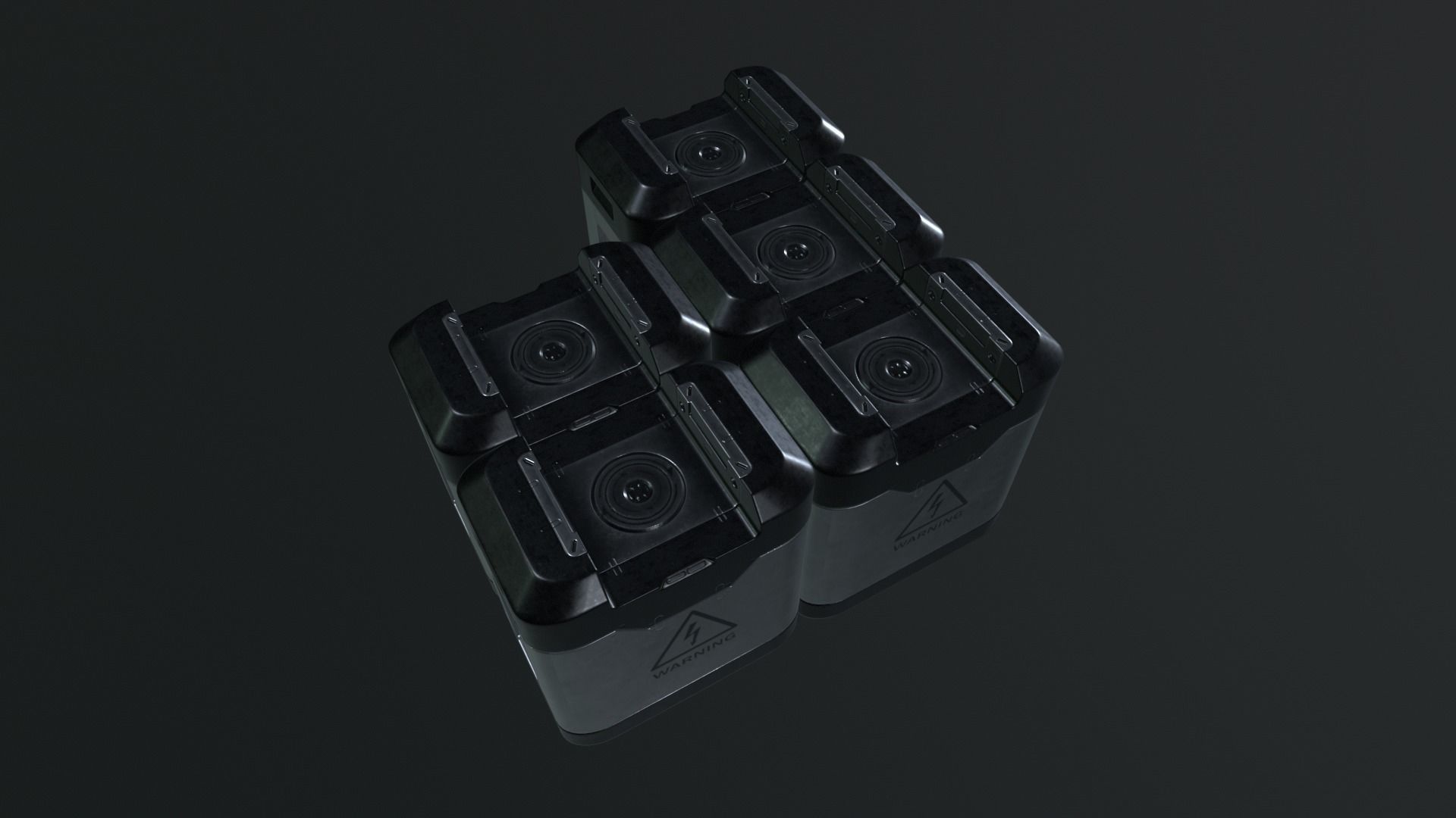 Futuristic Smart Power Cell Box Game Ready Props sci-fi free VR / AR ...