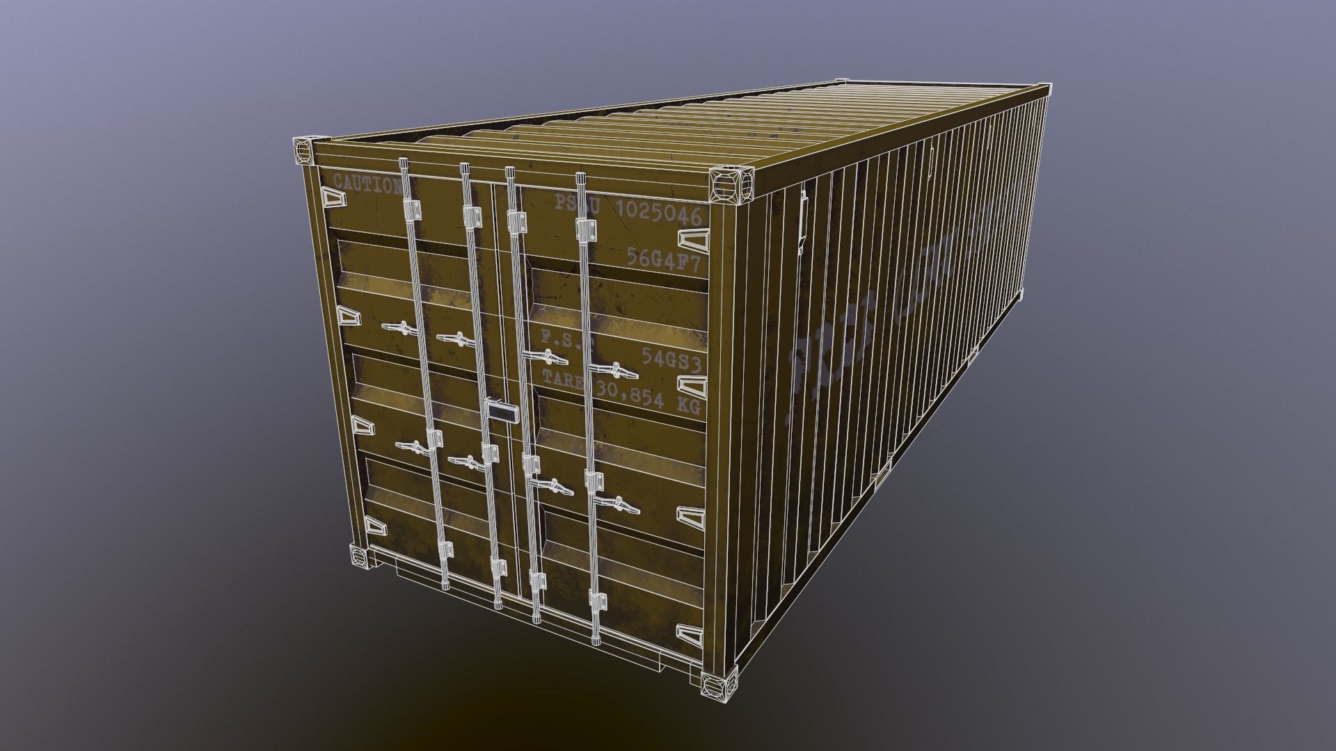 3D model Cargo container 01 var 4 VR / AR / low-poly | CGTrader
