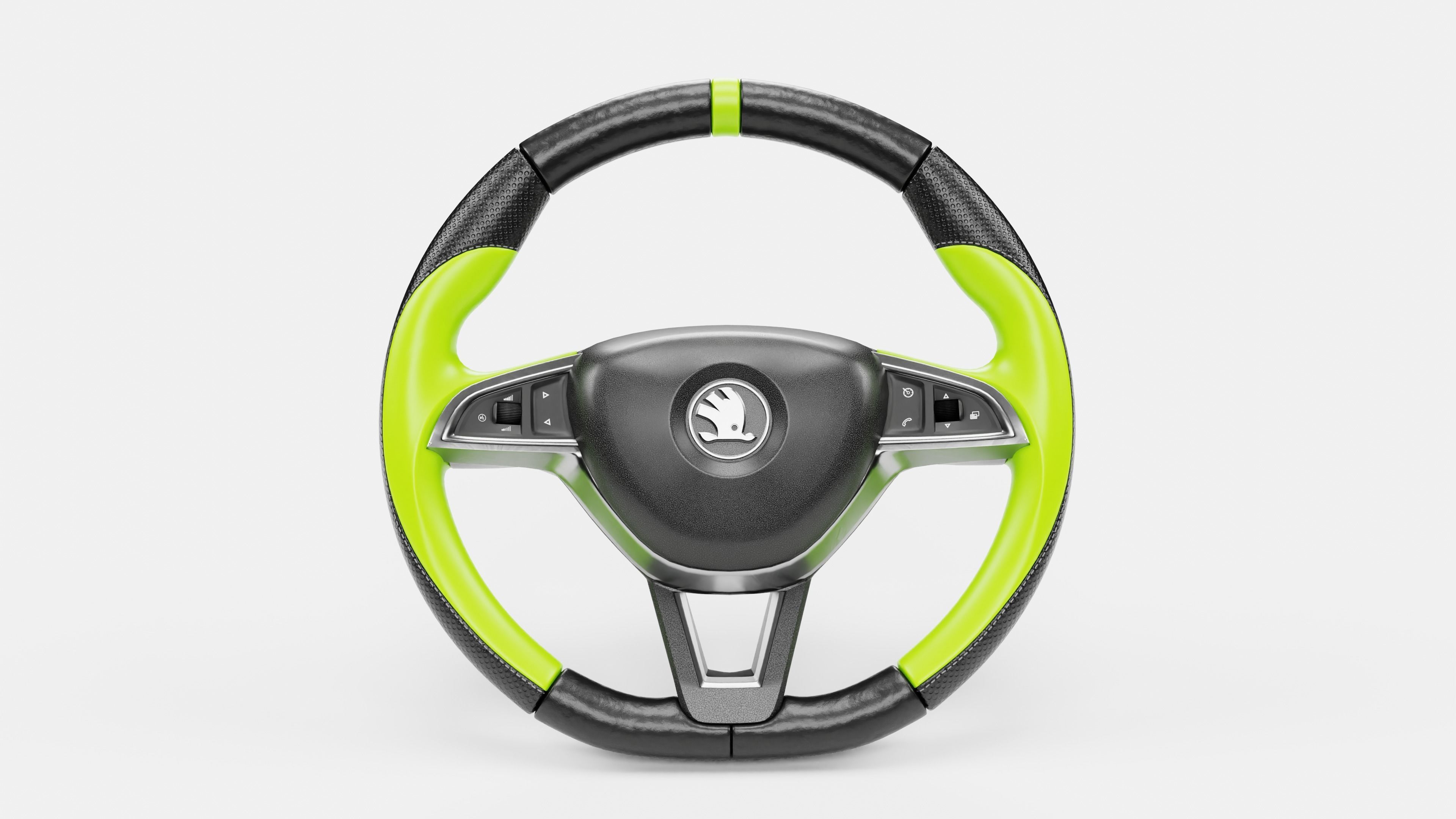 Lamon Green Cover Steering Wheel 3D model | CGTrader