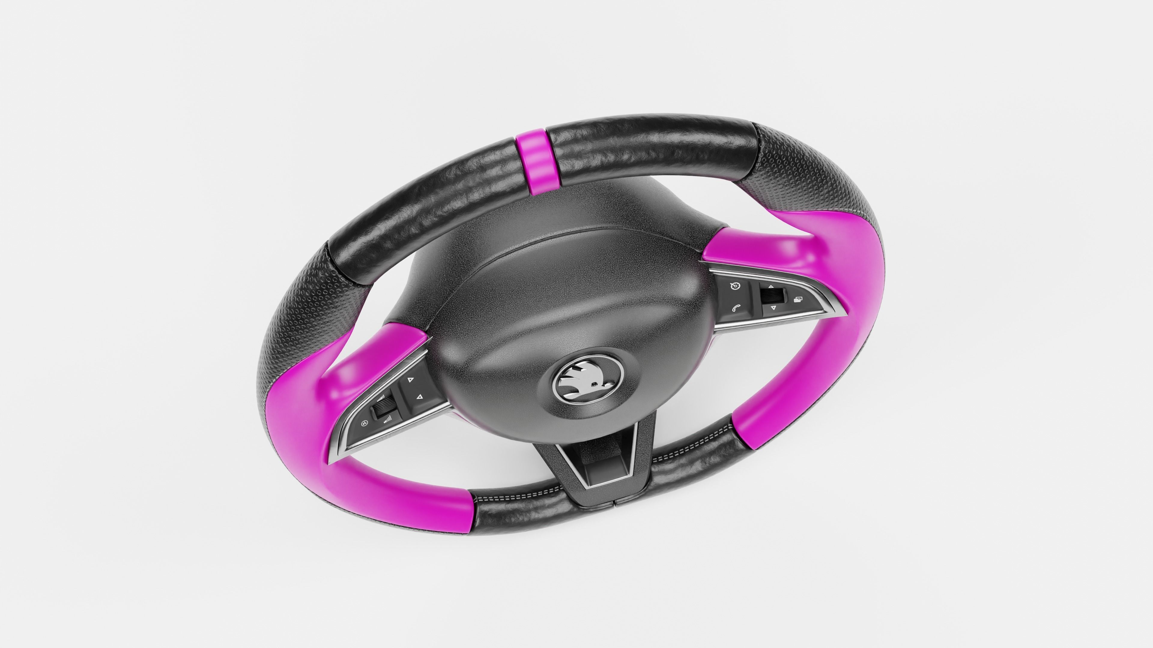 Pink Cover Steering Wheel 3D model | CGTrader