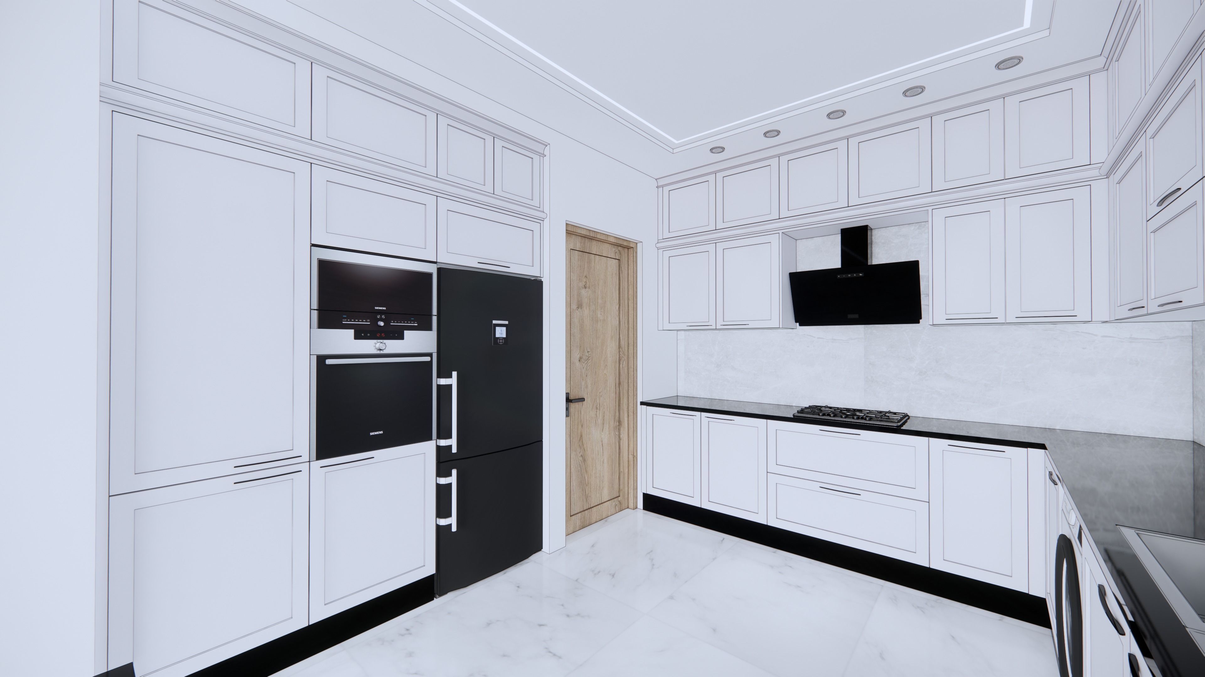 Classic kitchen 3D model free 3D model animated | CGTrader