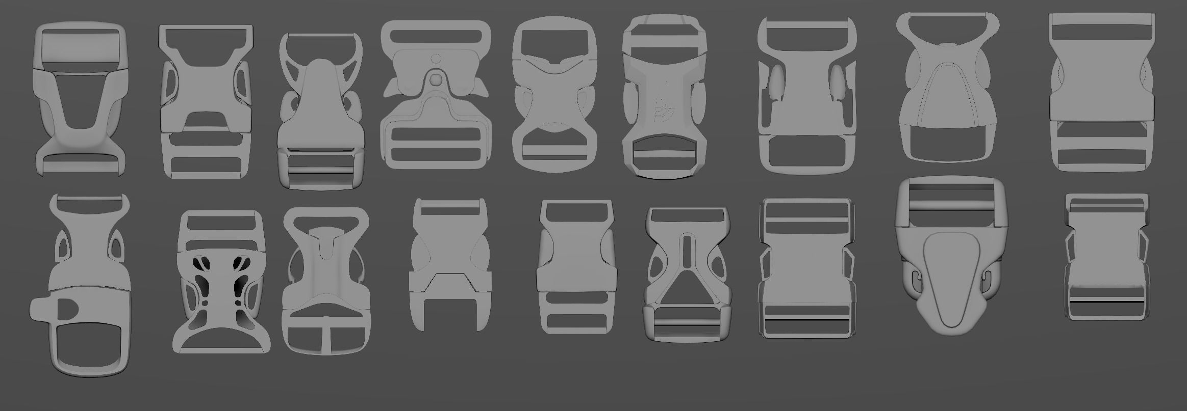 Set of Bag Buckle 3D model | CGTrader