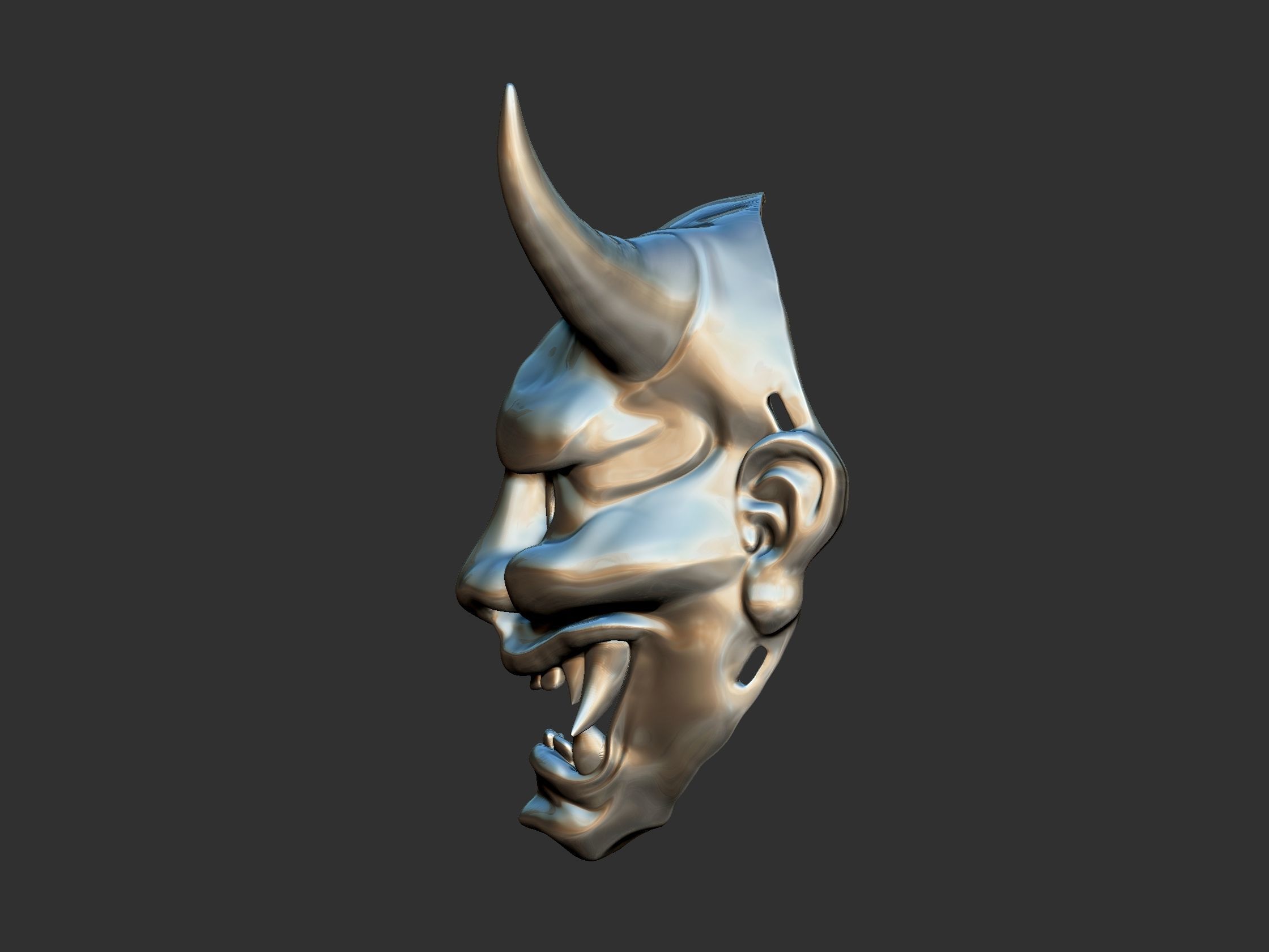 Japanese Onryo mask 3D model 3D printable | CGTrader
