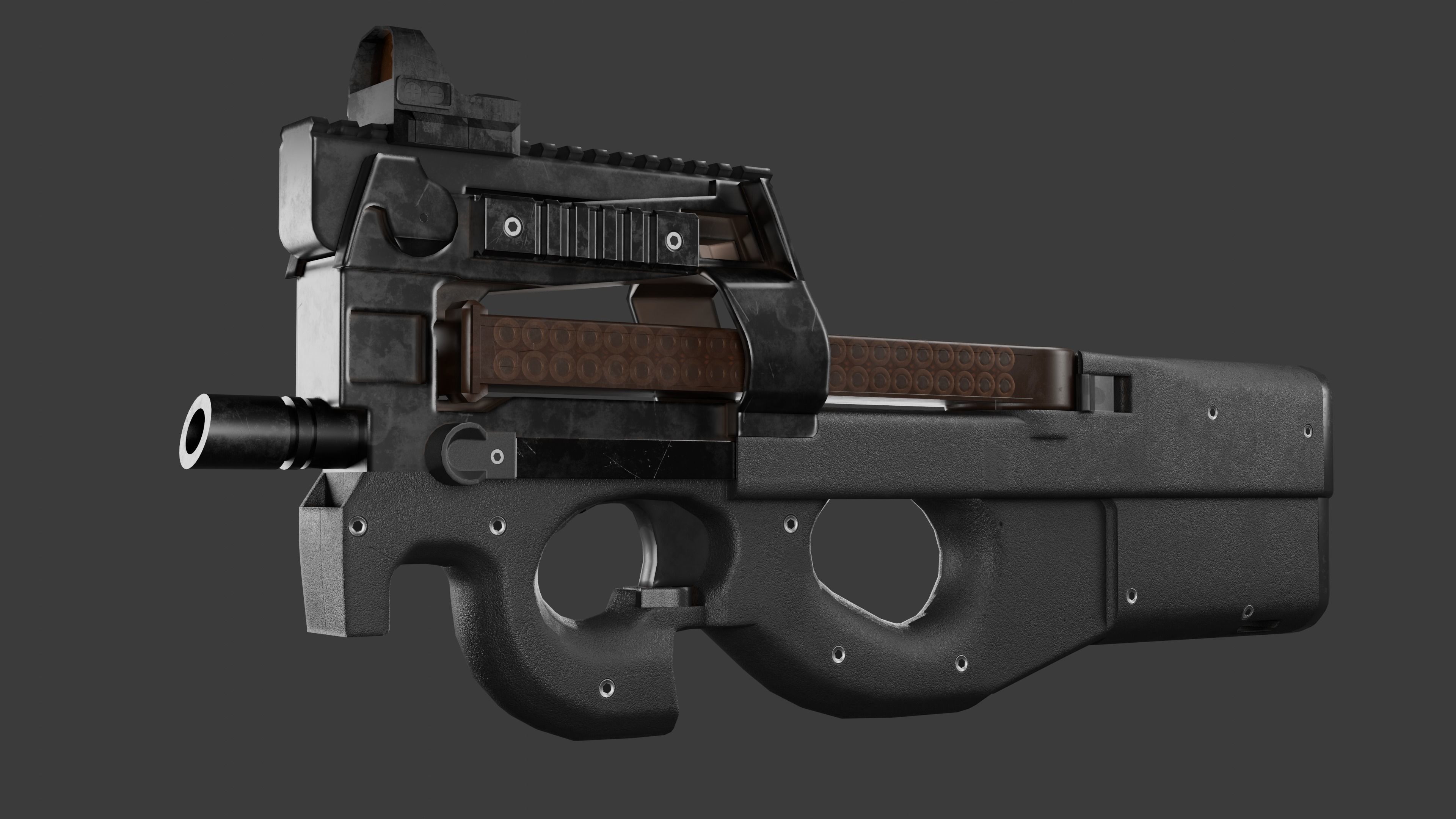 P90 Firegun 3D model | CGTrader