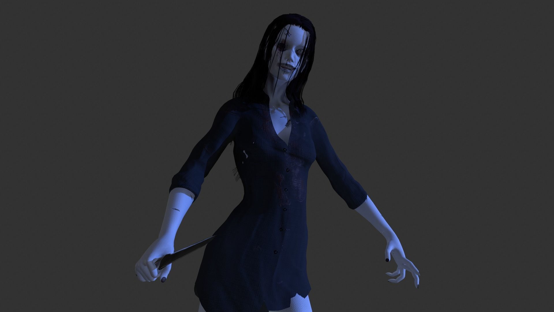 3D model Ghost Girl VR / AR / low-poly | CGTrader