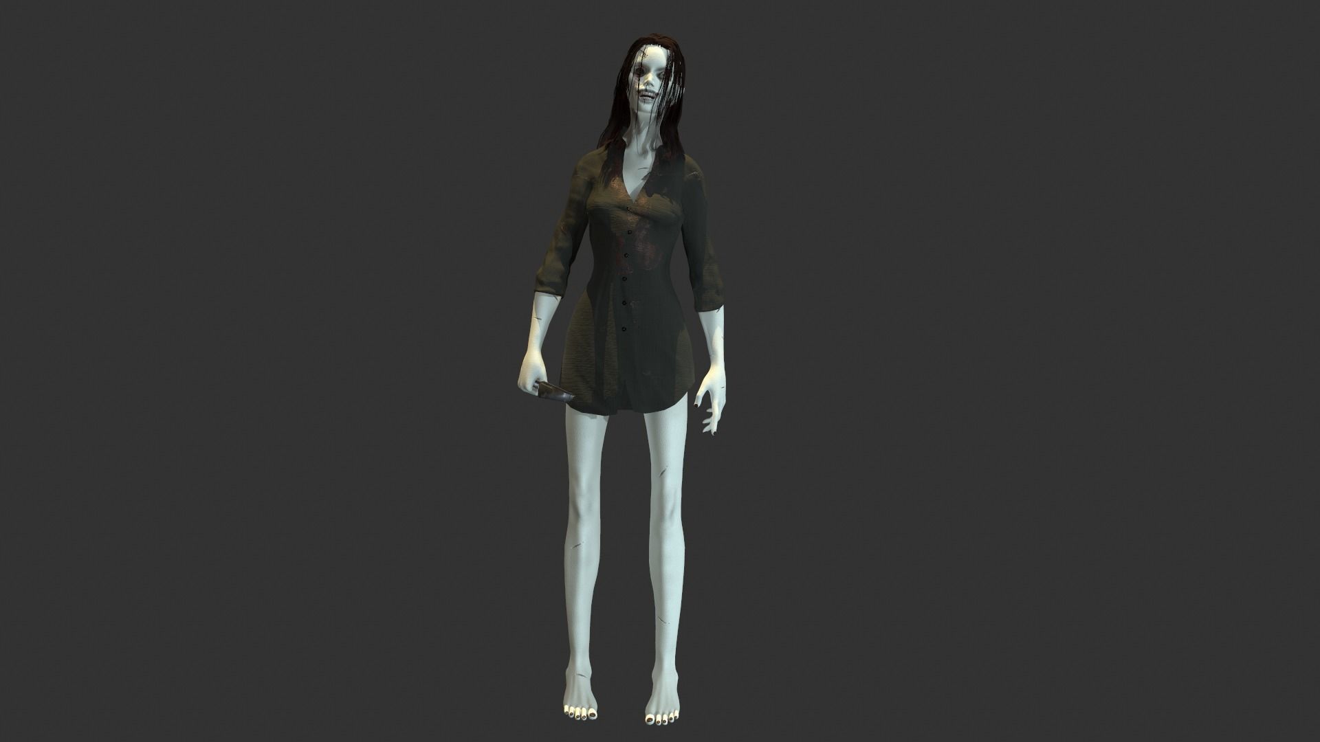 3D model Ghost Girl VR / AR / low-poly | CGTrader