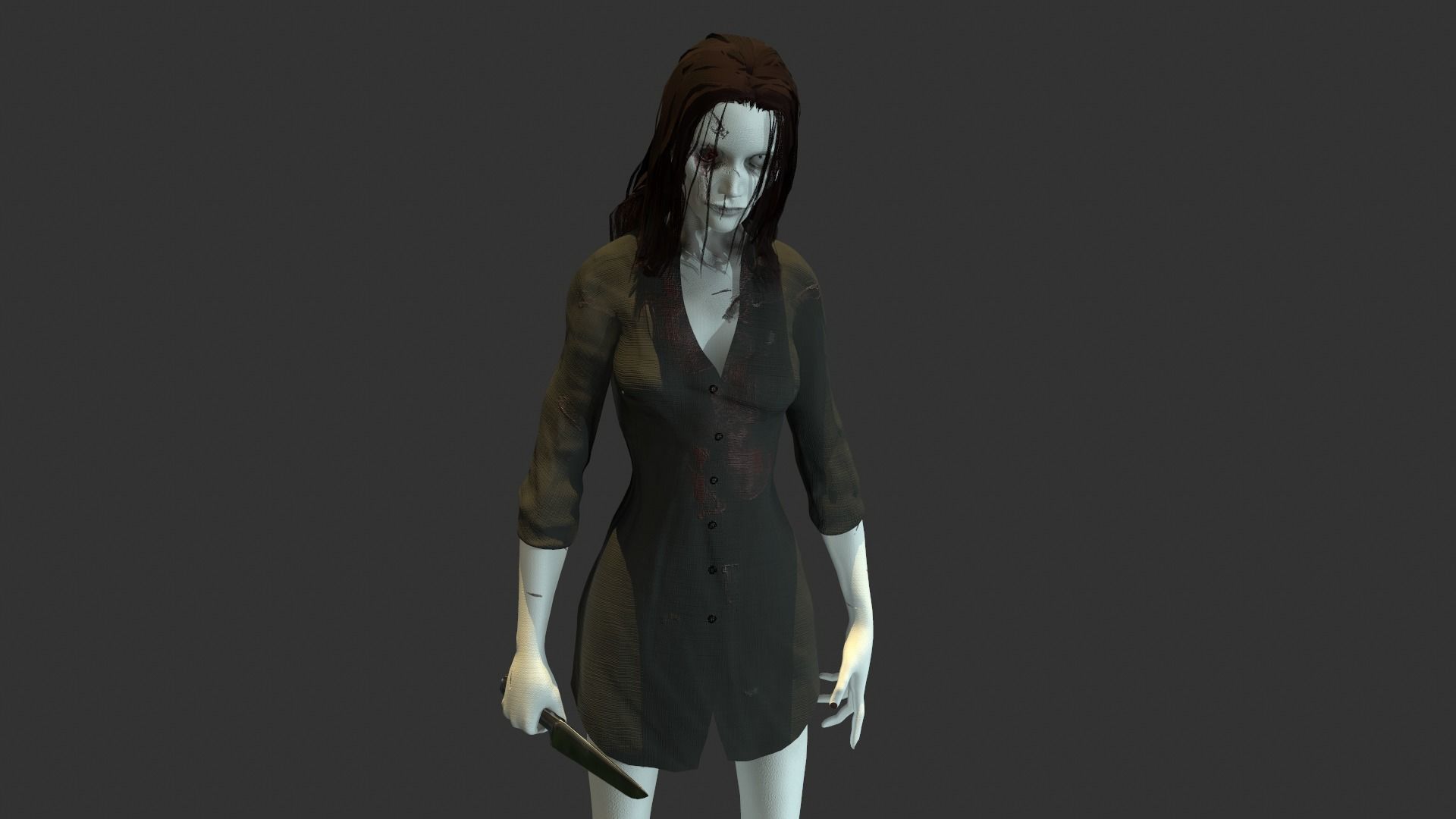3D model Ghost Girl VR / AR / low-poly | CGTrader